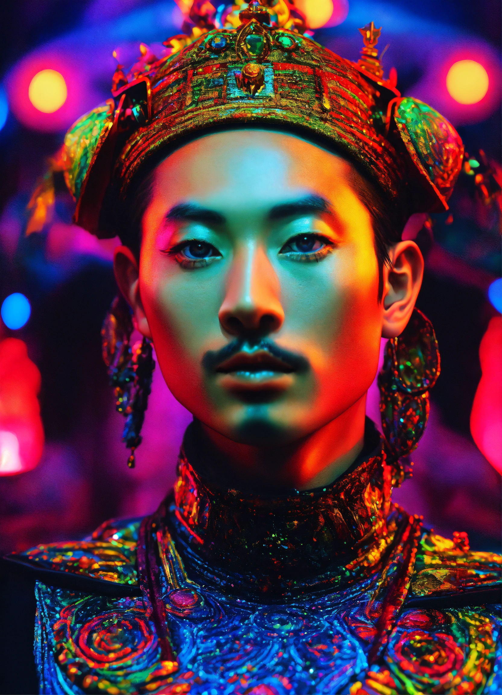 Lexica - Photorealistic 3D portrait of Gorgeous Goth emo king Karmapa ...