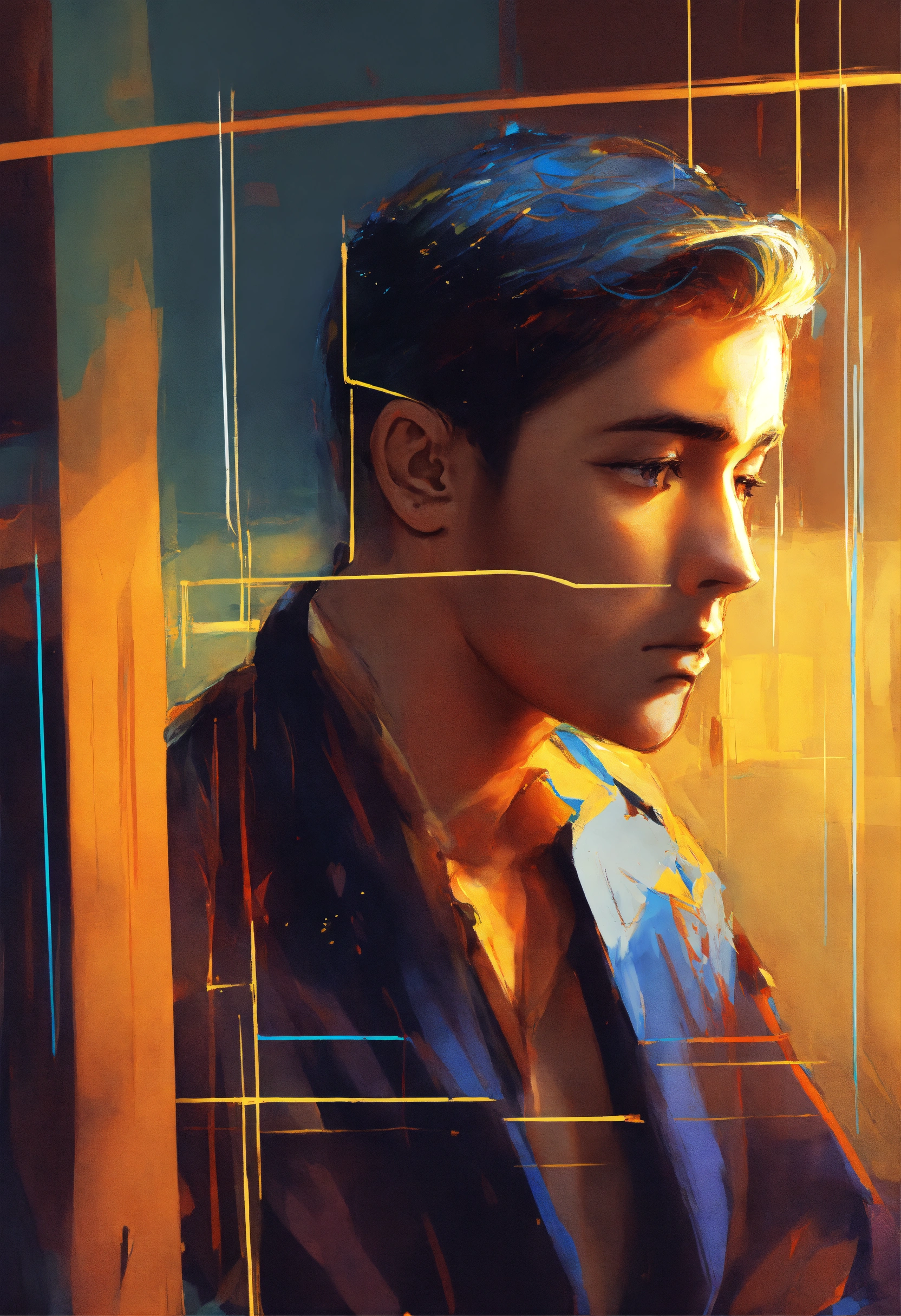 Lexica - Draw line, a person, doubt expression, thinking, interrogation ...