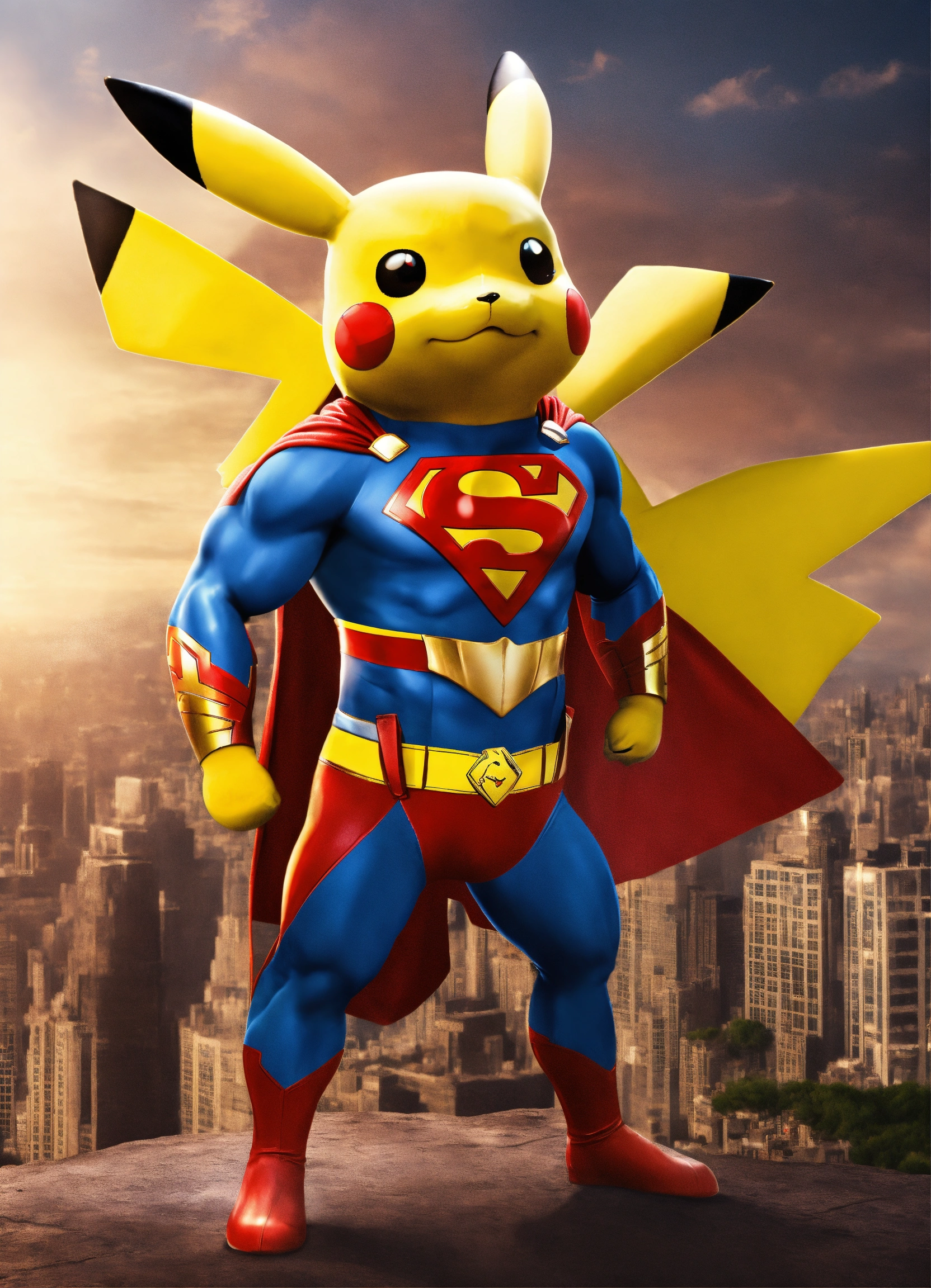 Lexica - Pikachu fusion superman photo réalistic