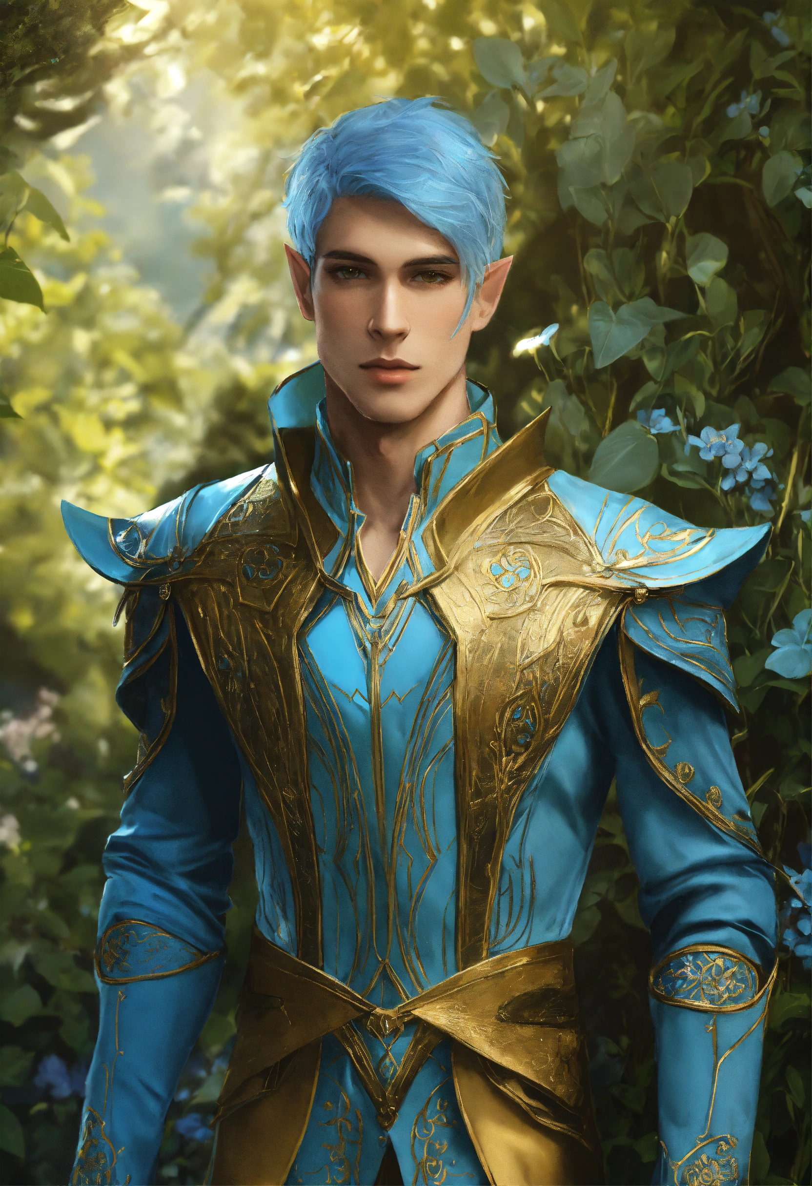 Lexica - Drawing of an elf, royalty, sci fi, cybernetic, black and ...