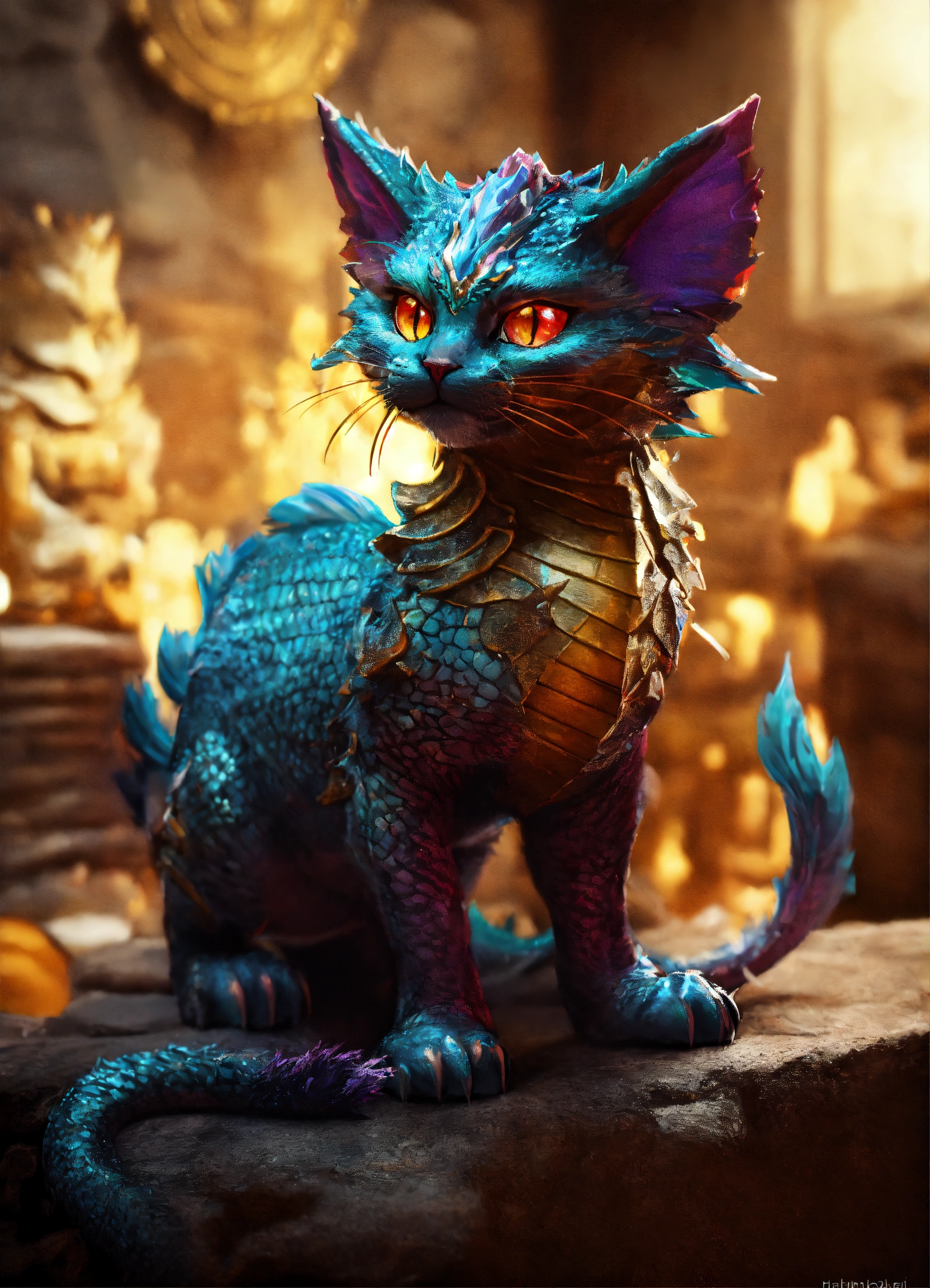 Lexica - Dragon kitty