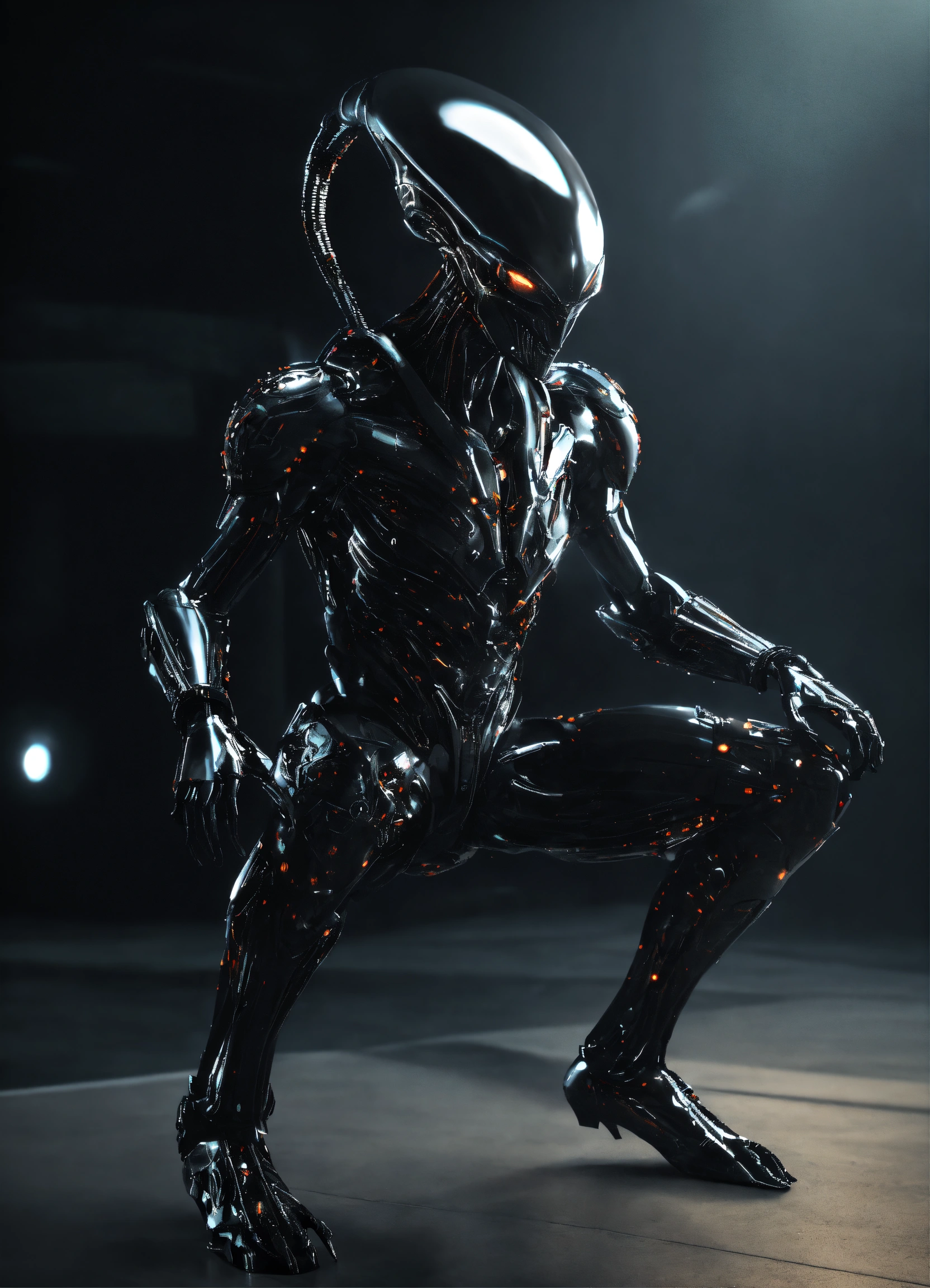 Lexica - Image of a male alien being, non-threatening, full body ...