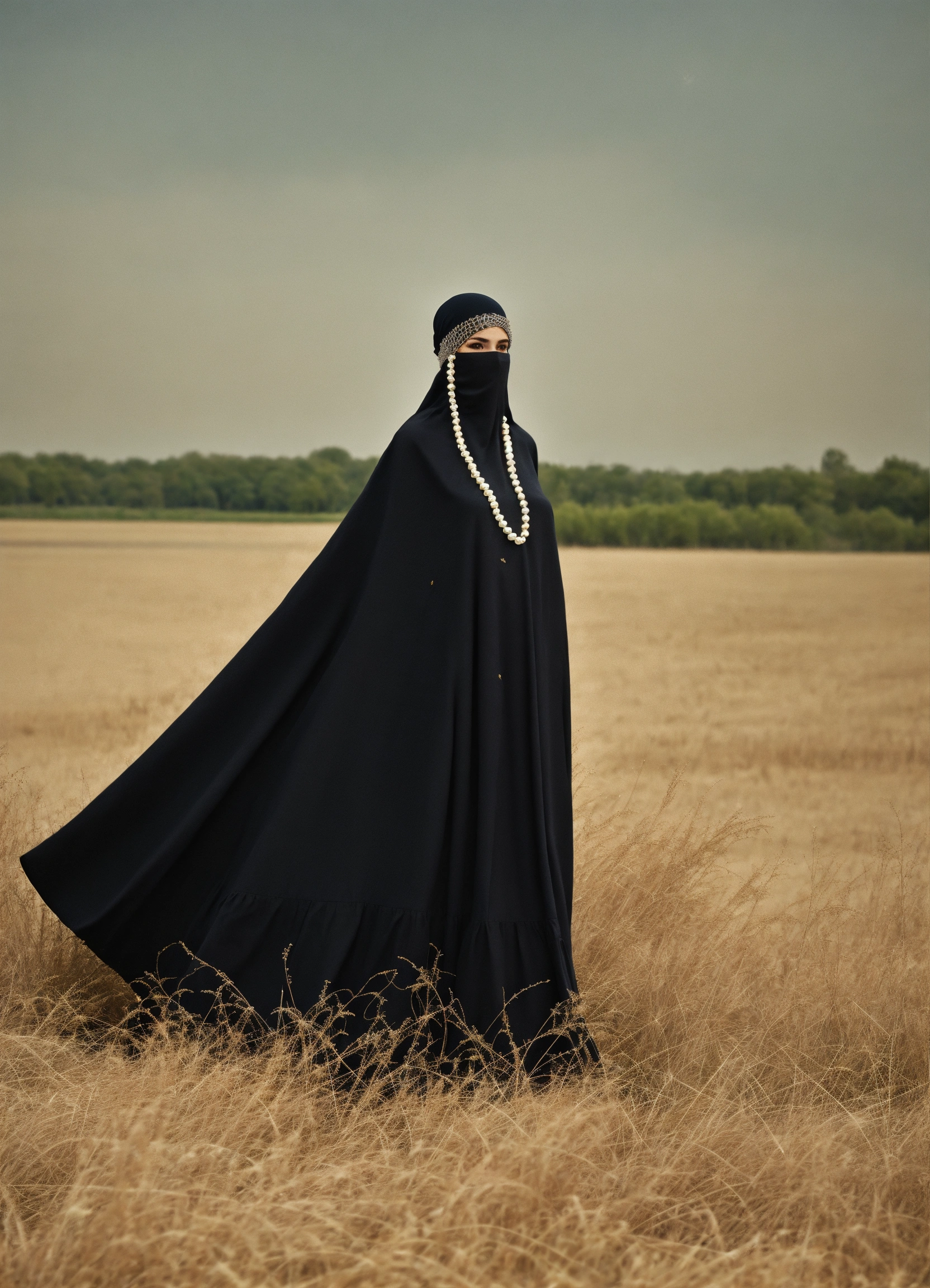 Lexica - Burka realistic pearls haute couture the crown bewitched ...