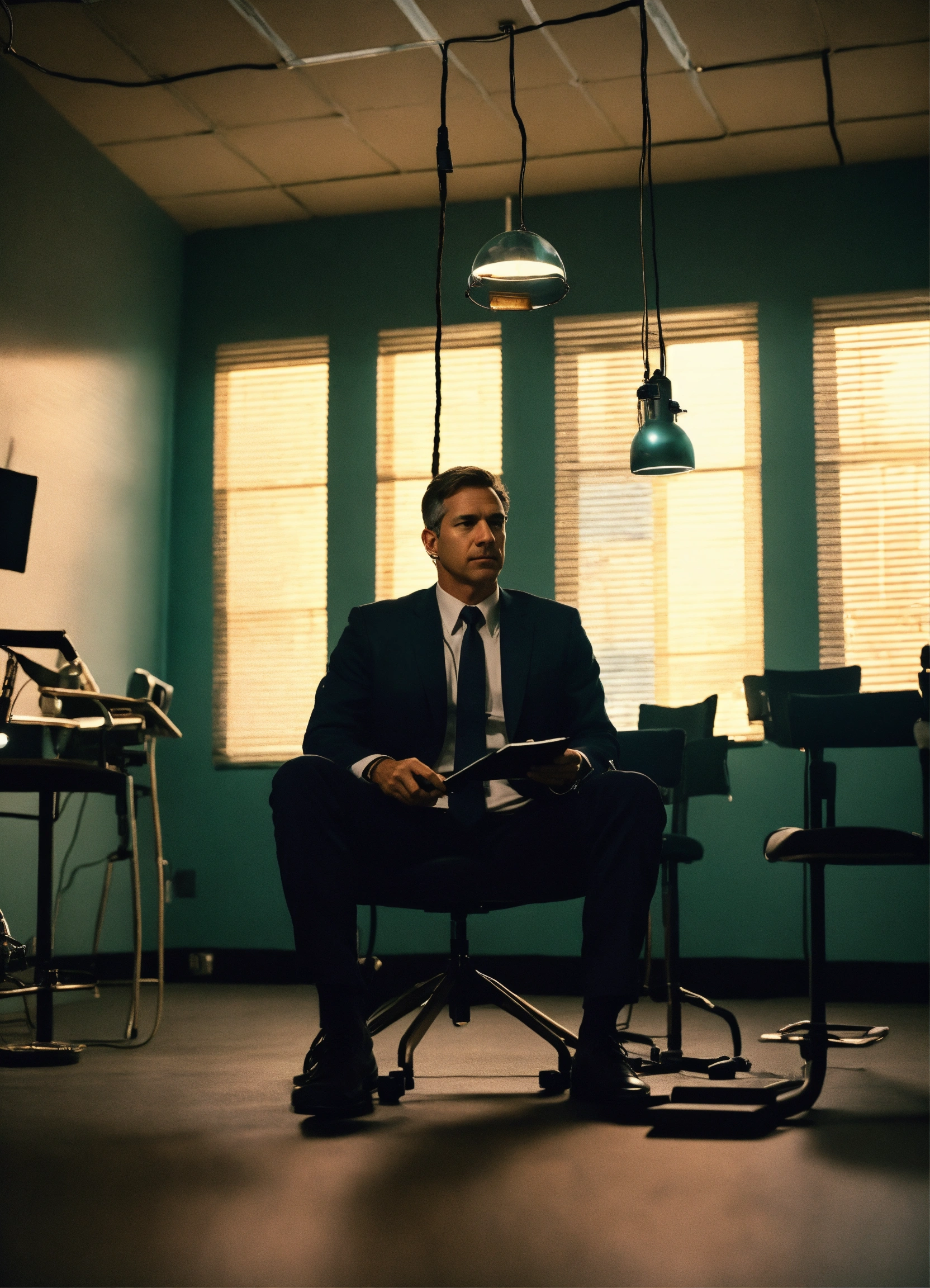 Lexica - An FBI Agent sitting in a chair in an interrogation room ...