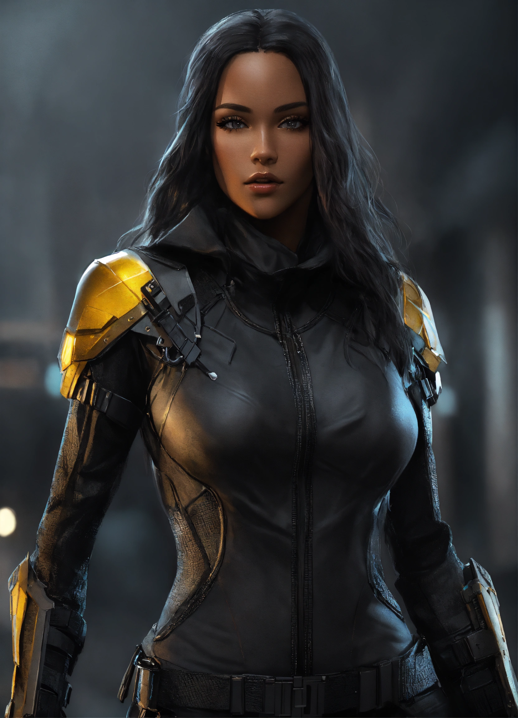 Lexica - Full body of a beautilful, shapely Dominican female assassin ...