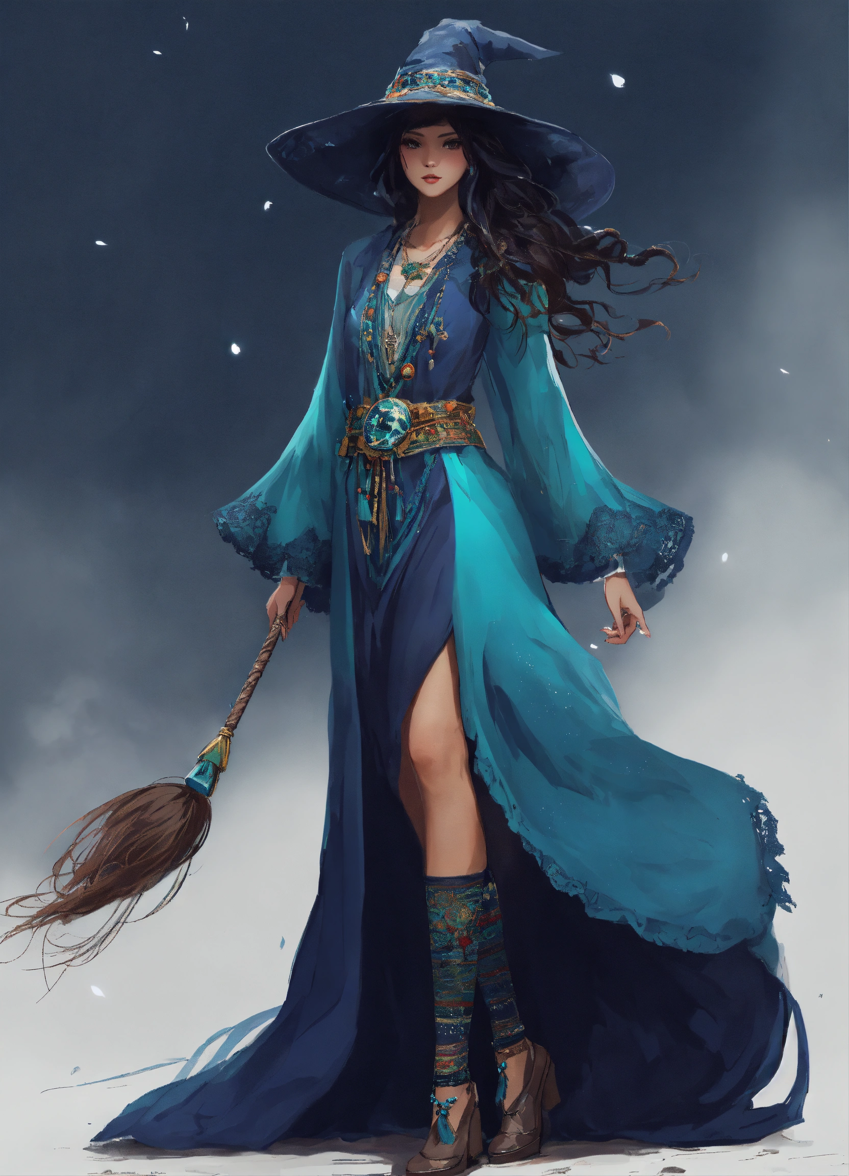Lexica - A, woman_witch , Hippiestyle with Rastahair, clothings colored ...