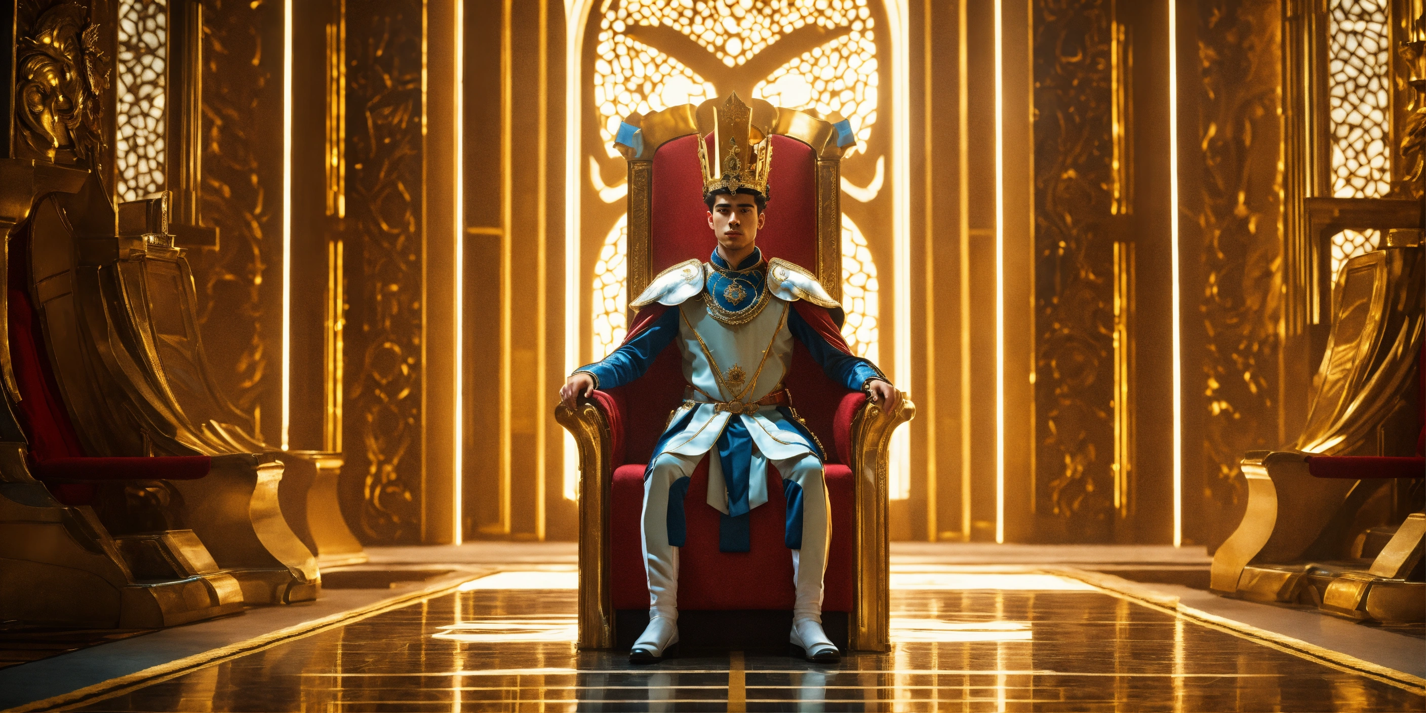 Lexica - Majestic, realistic portrait of a young handsome emperor of ...