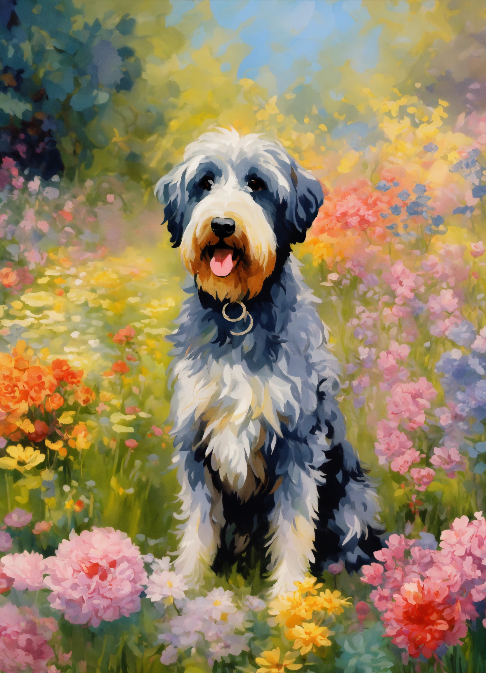 Lexica - Claude Monet overwhelmingly beautiful bordoodle framed with ...