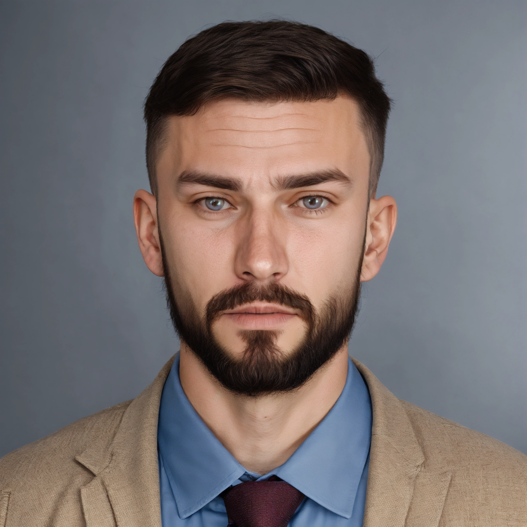 Lexica - Office worker ukrainian man face front view photo for website