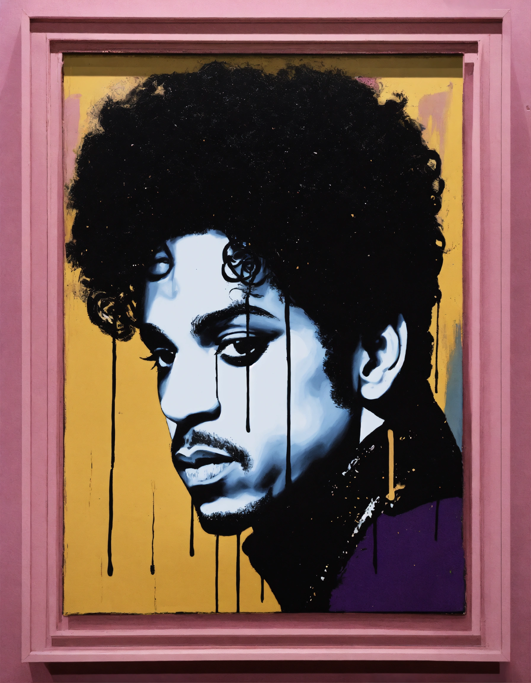 Lexica - Painting of prince in the style of Joseph Kosuth