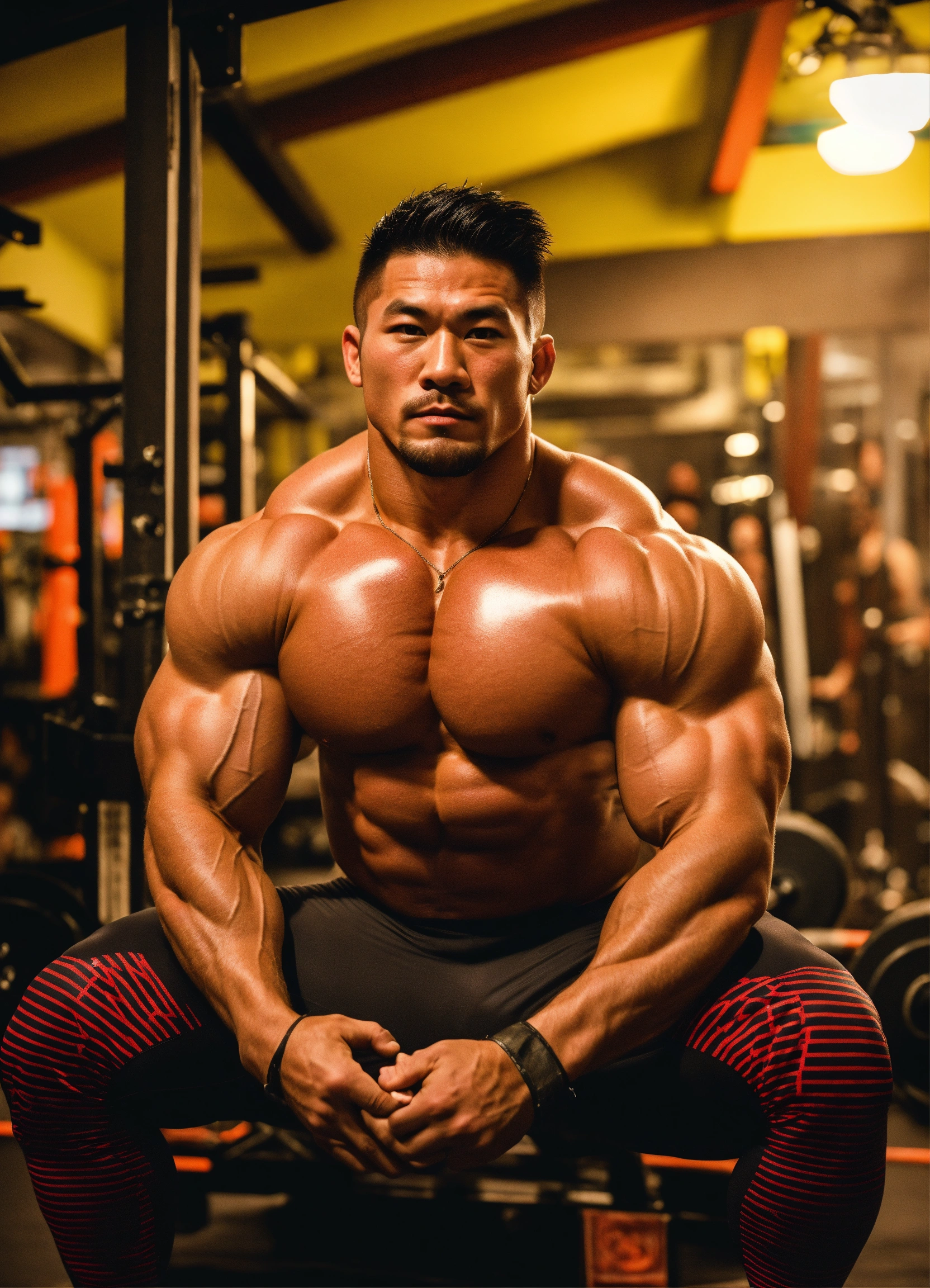 Lexica - 30-year-old wrestler with big muscles, bodybuilder, Japanese ...