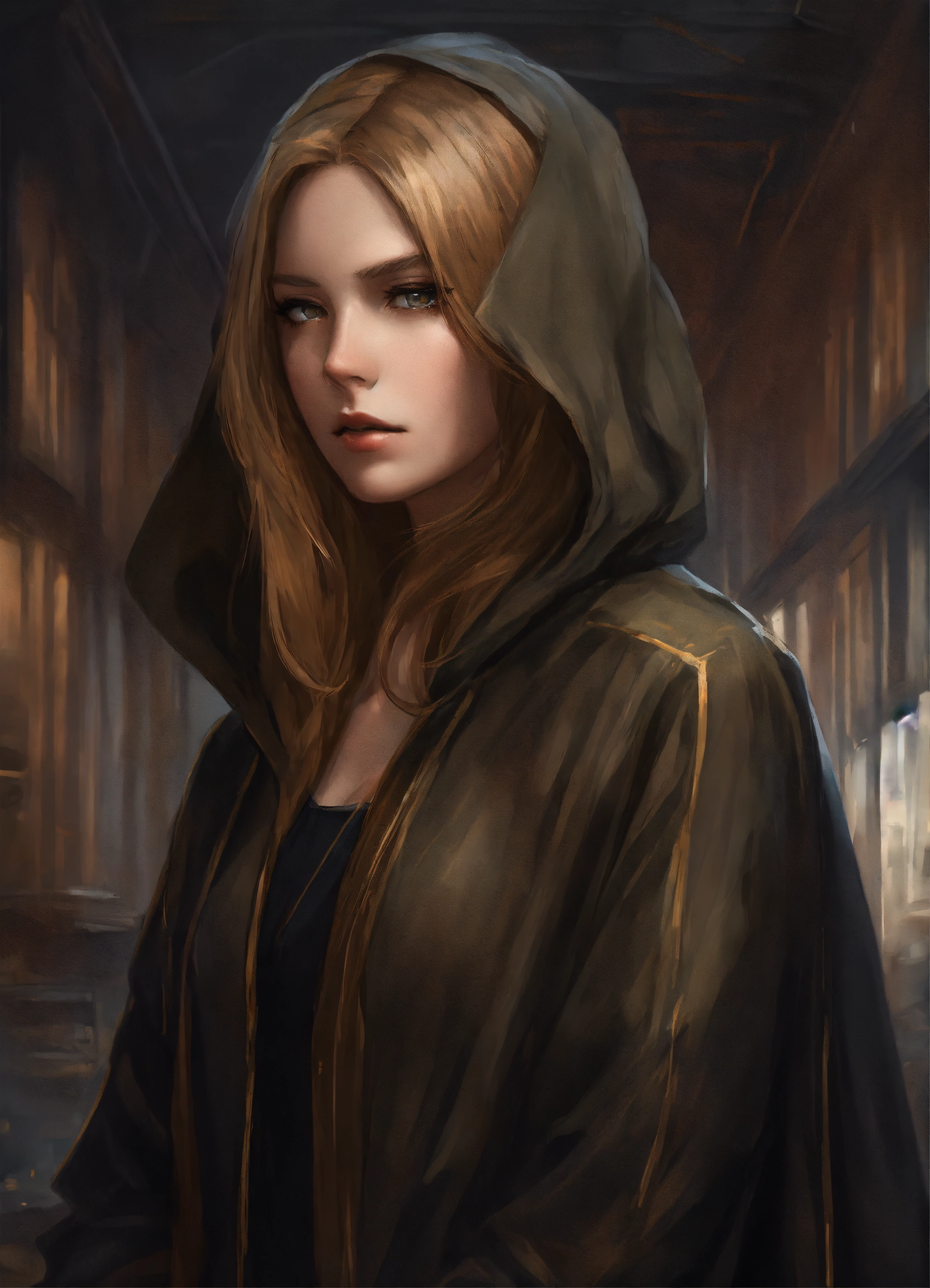 Lexica - Draw portrait full body a woman with straight light brown ...