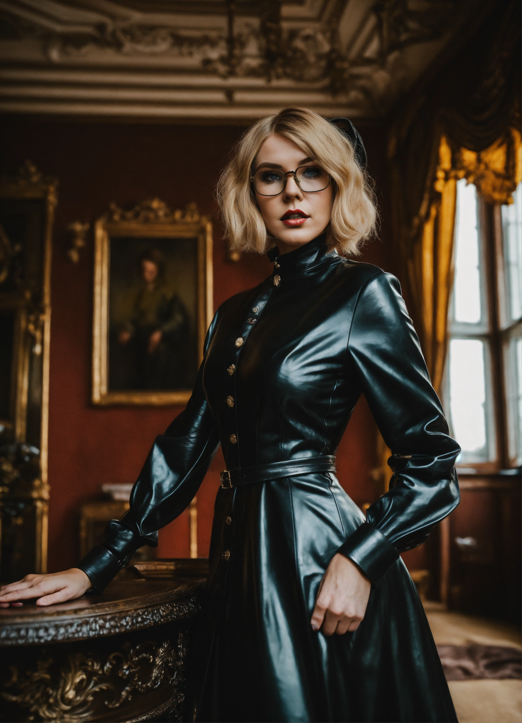Lexica - Worm's eye view, stunning female german mistress model, strict ...