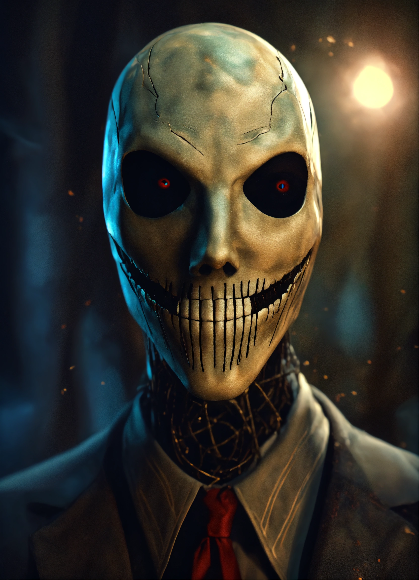 Lexica - Scary Slenderman from a legend take a close-up of your face ...