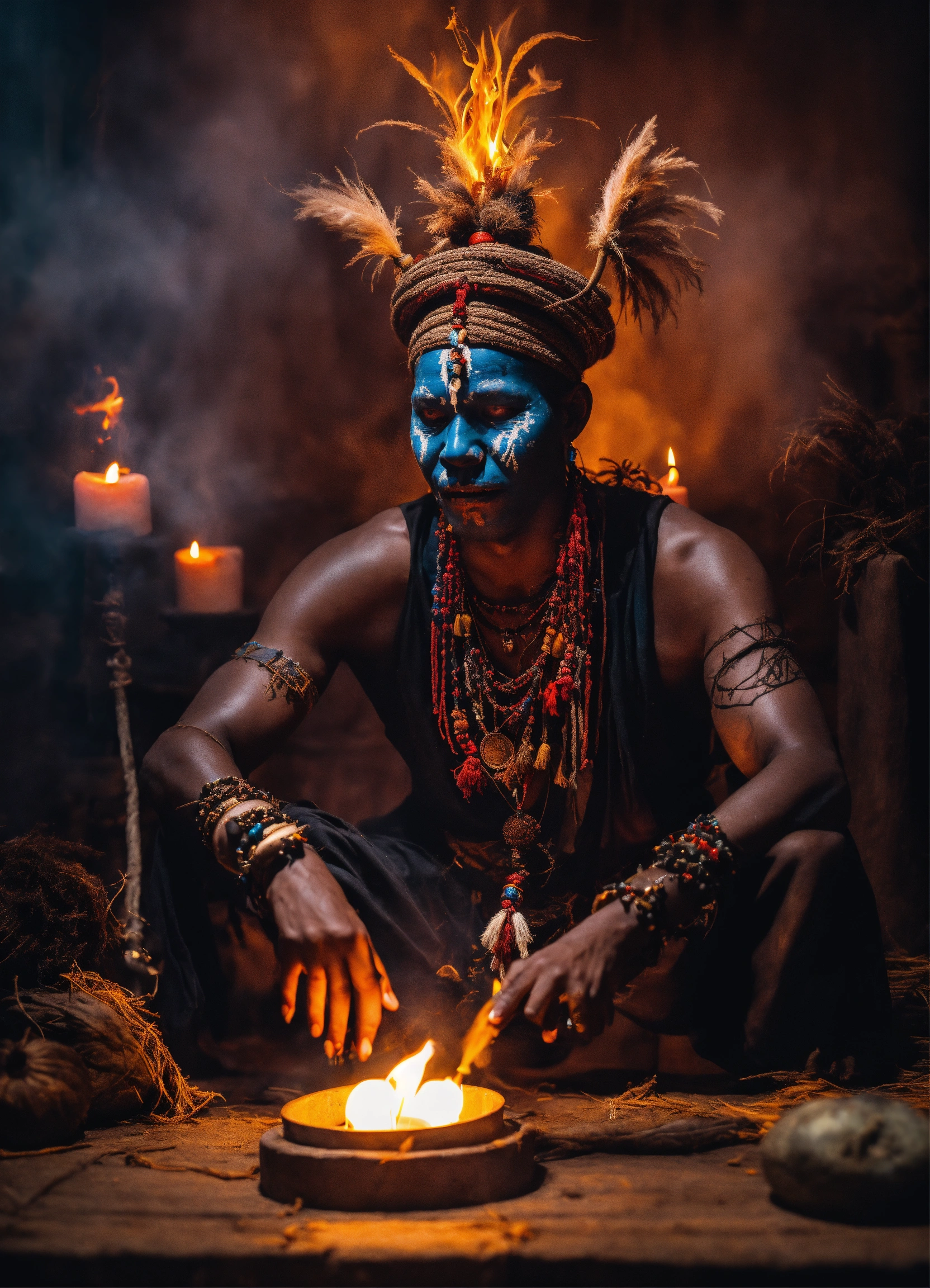 Lexica - A witch doctor performing forbidden rituals. Evil vibes ...