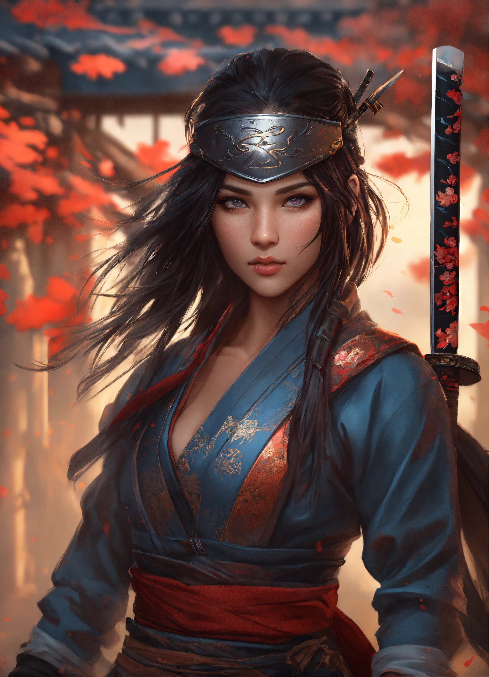 Lexica - "female ninja", heroine, katana, samurai, full body ...