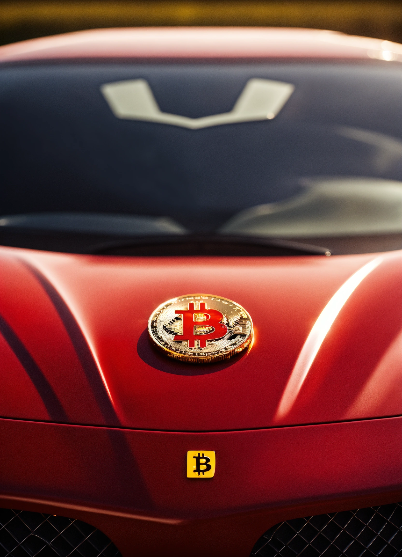 Lexica - BITCOIN LOGO ON A Ferrari