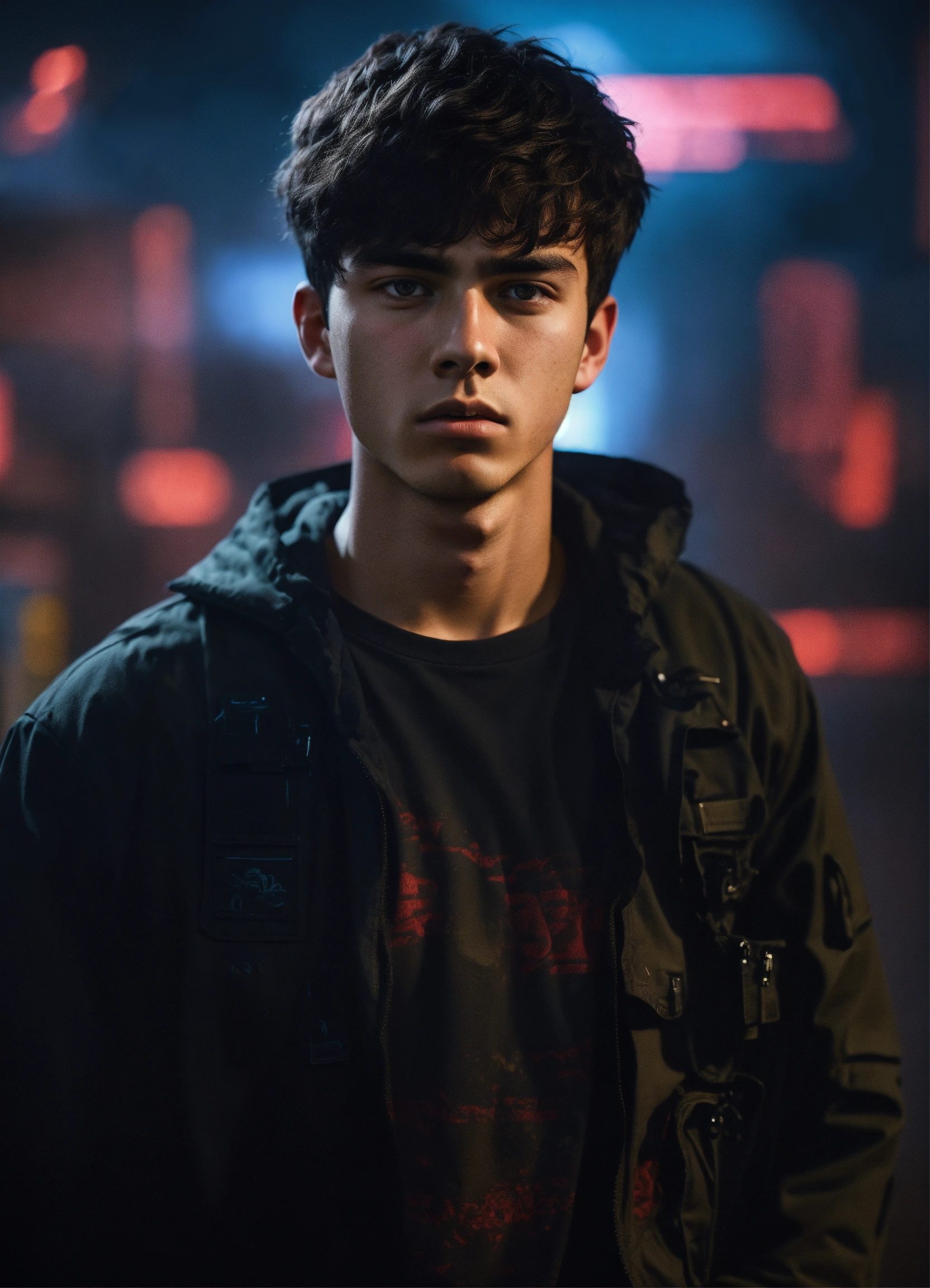 Lexica - A realistic photograph of a 19-year-old boy, with a serious ...