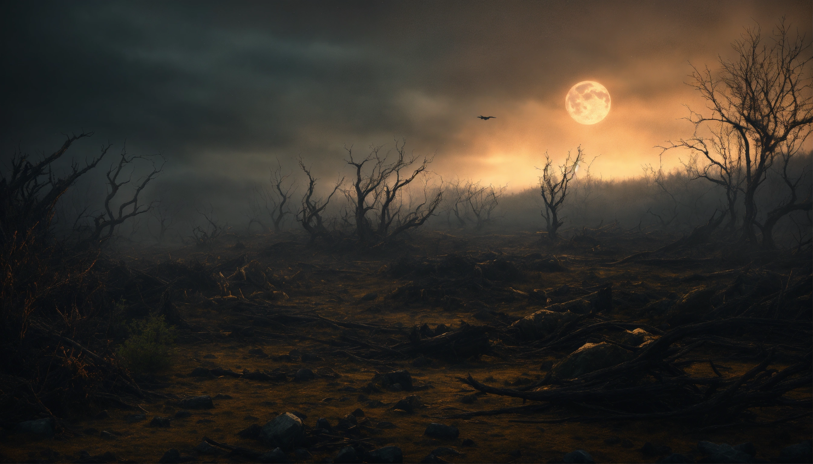 Lexica - NIGHT . DARK NIGHT. digital image of a dark and eerie nature ...