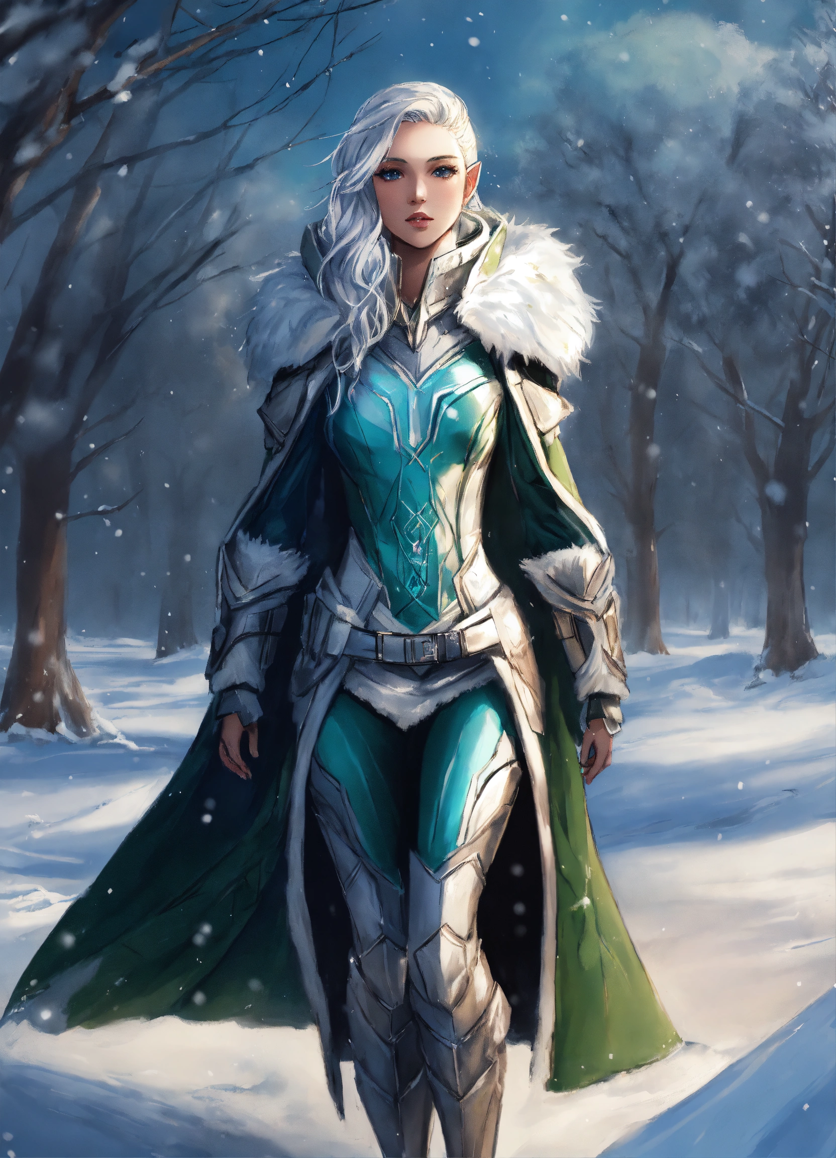 Lexica - Full body drawing of a sci fi high elf, royalty, futuristic ...