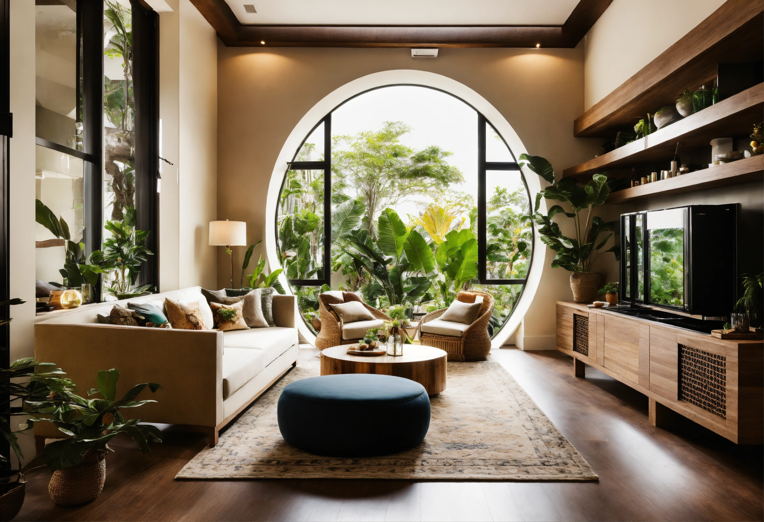 Lexica - Modern take on upscale bali inspired small condo white round ...