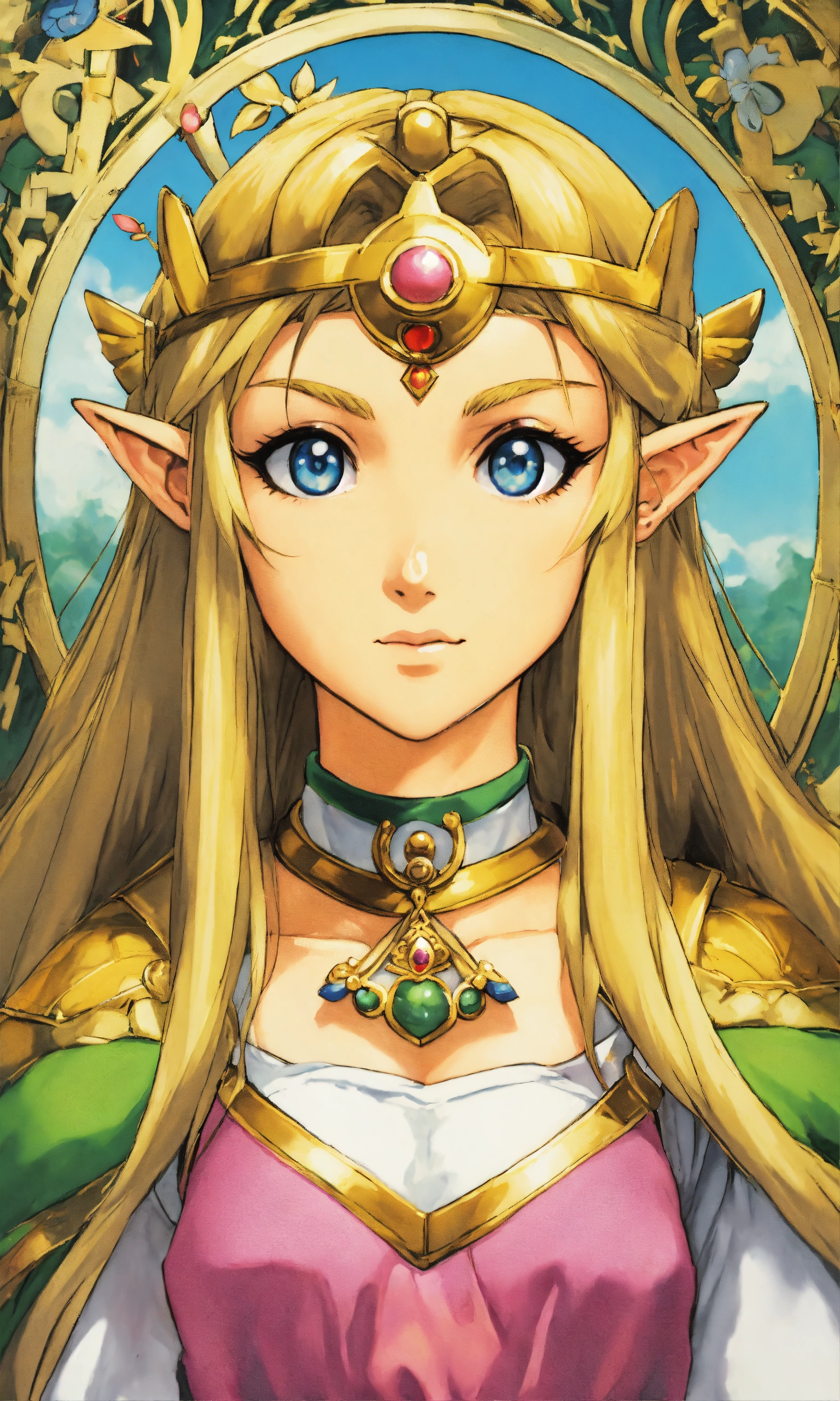 Lexica - 1990s anime Princess Zelda, full detailed eyes, Toriyama, Miyazaki
