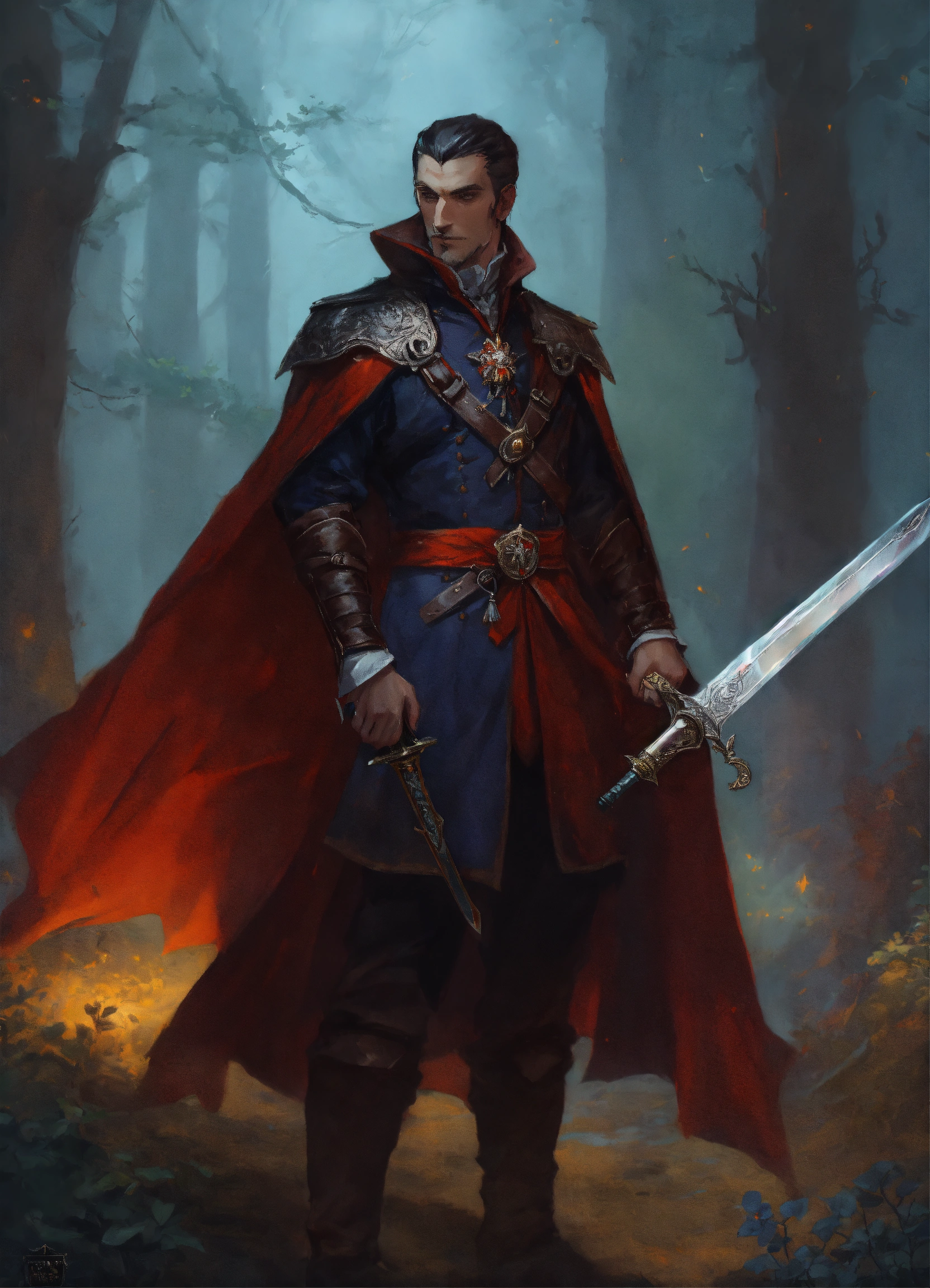 Lexica - Strahd von Zarovich weilding a sword