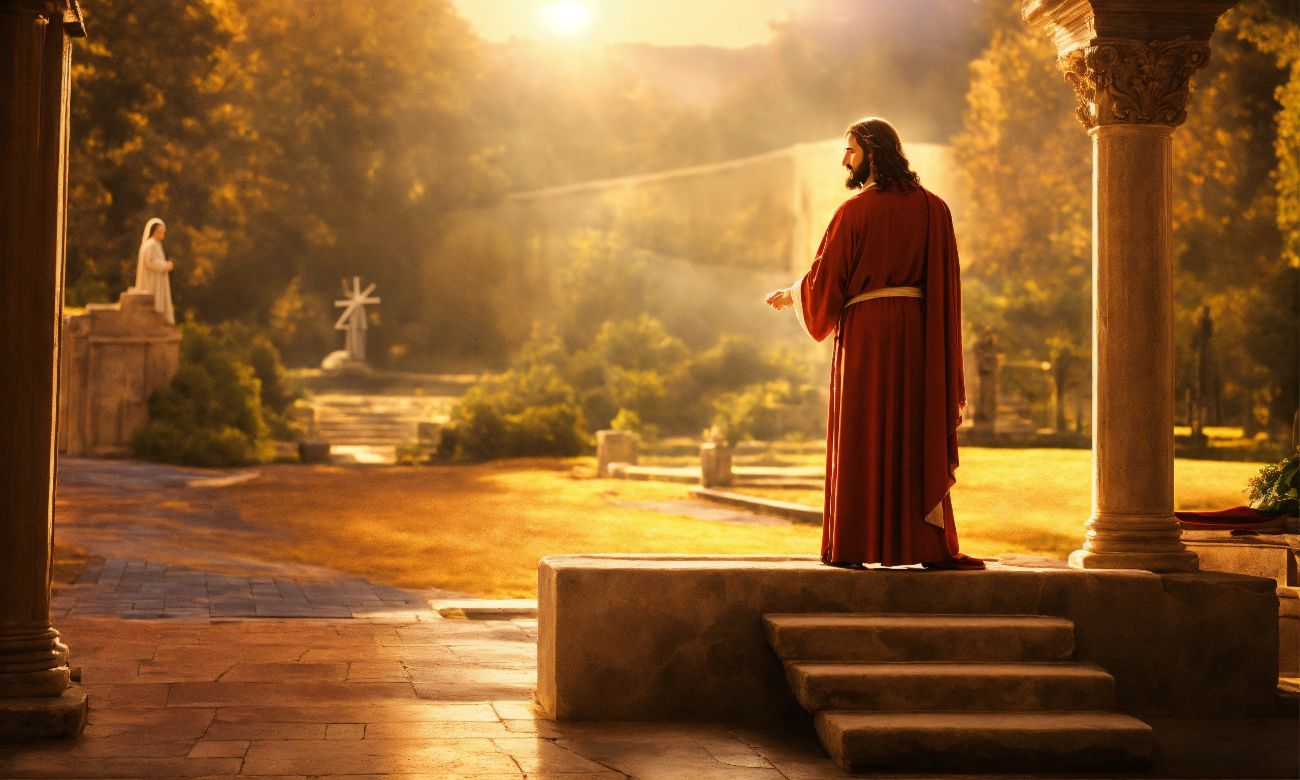 Lexica - Jesus Christ with adored ones with peace and joy hope calm and ...
