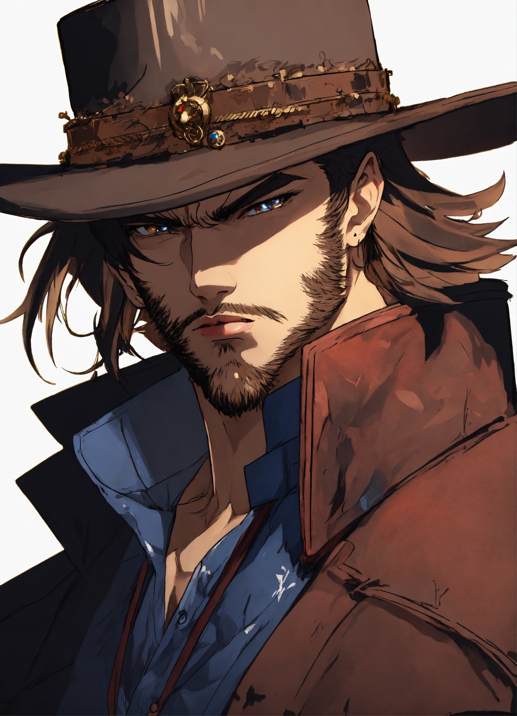 Lexica - Handsome male, wild west, portrait, trending pixiv fanboxe, 4k ...