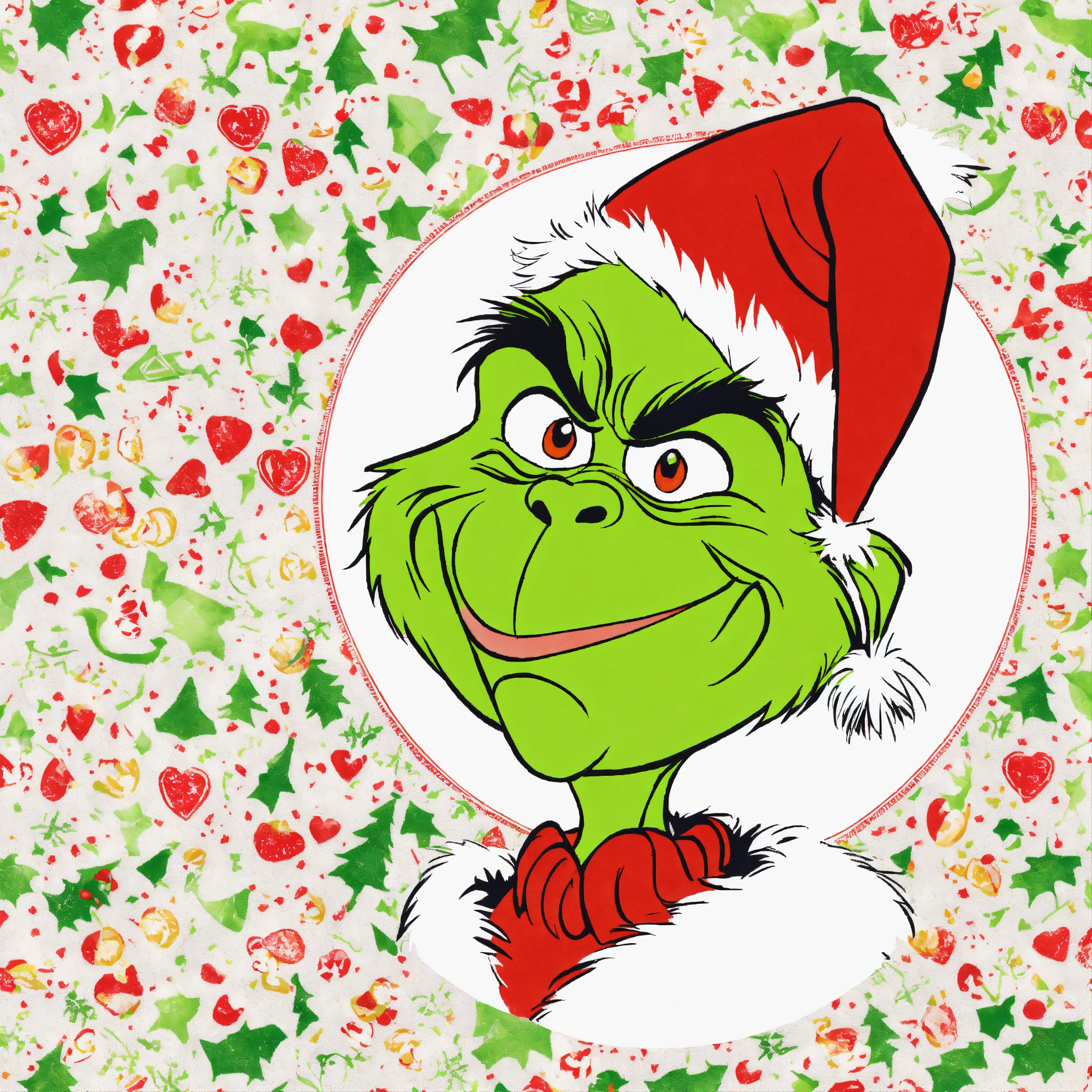 Lexica - The disney grinch on a white background