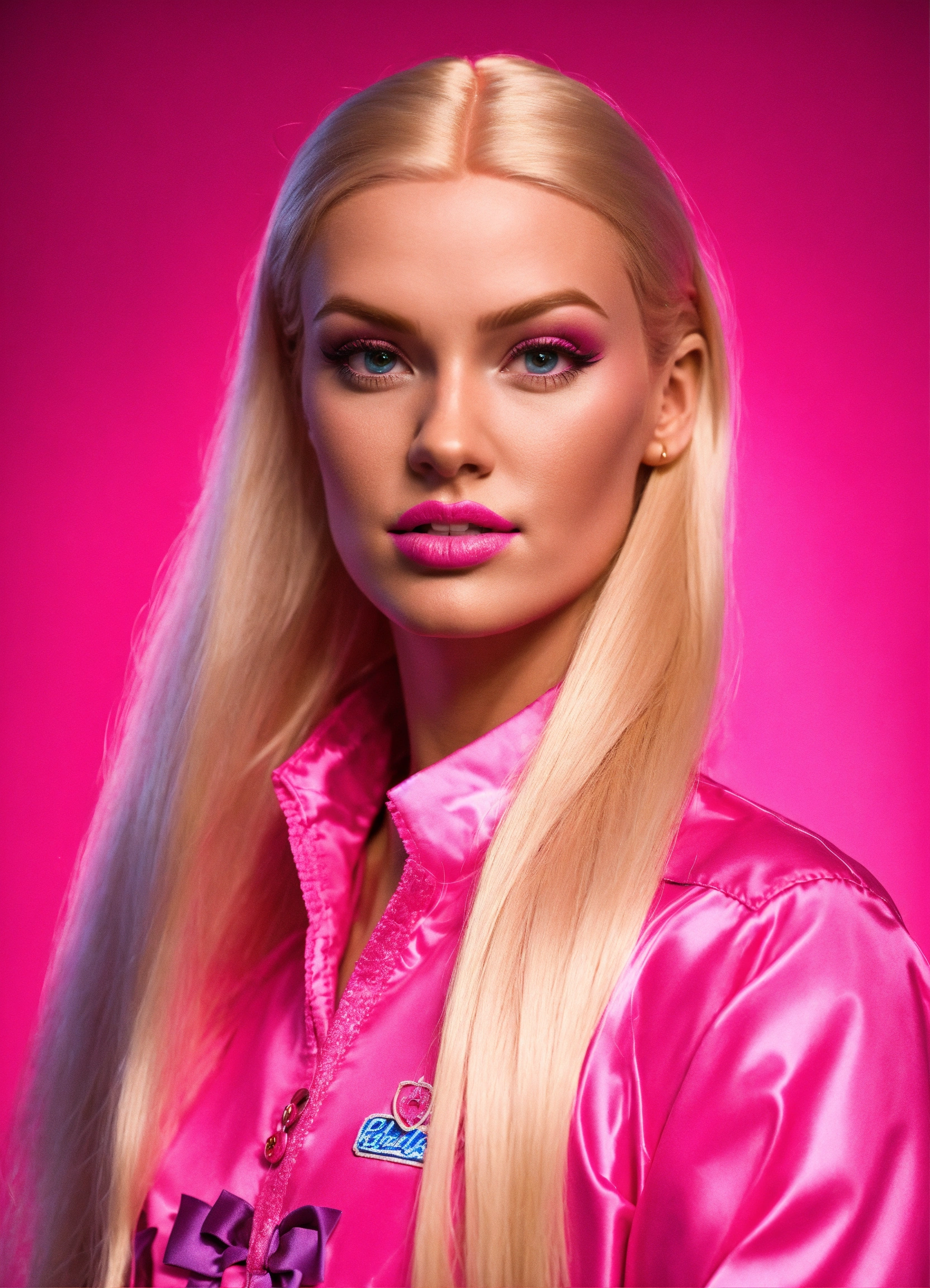 Lexica - Erling Haaland dressed up as barbie for haloween, same face ...