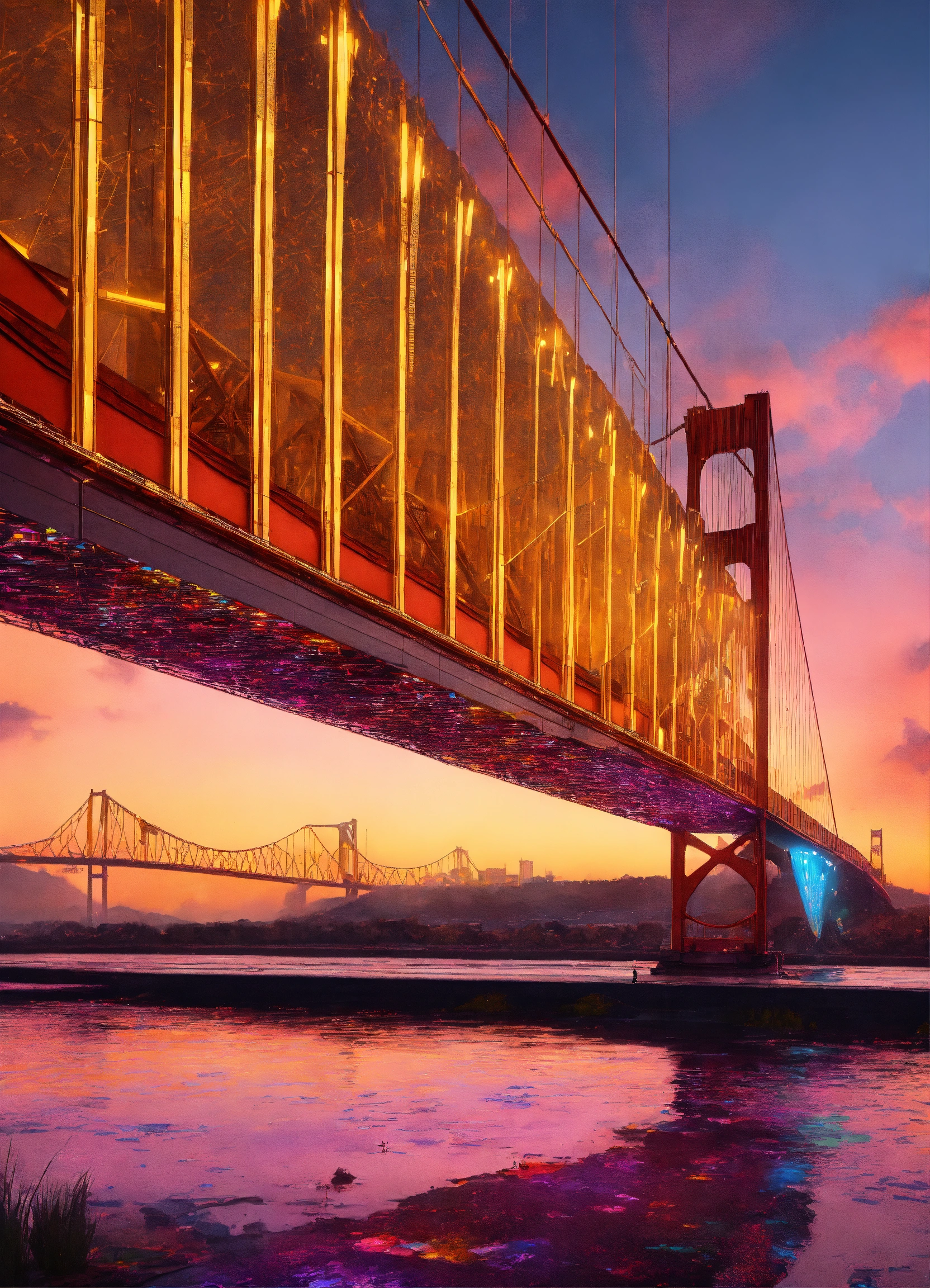 Lexica - Visualize a futuristic bridge, symbolizing connectivity and ...