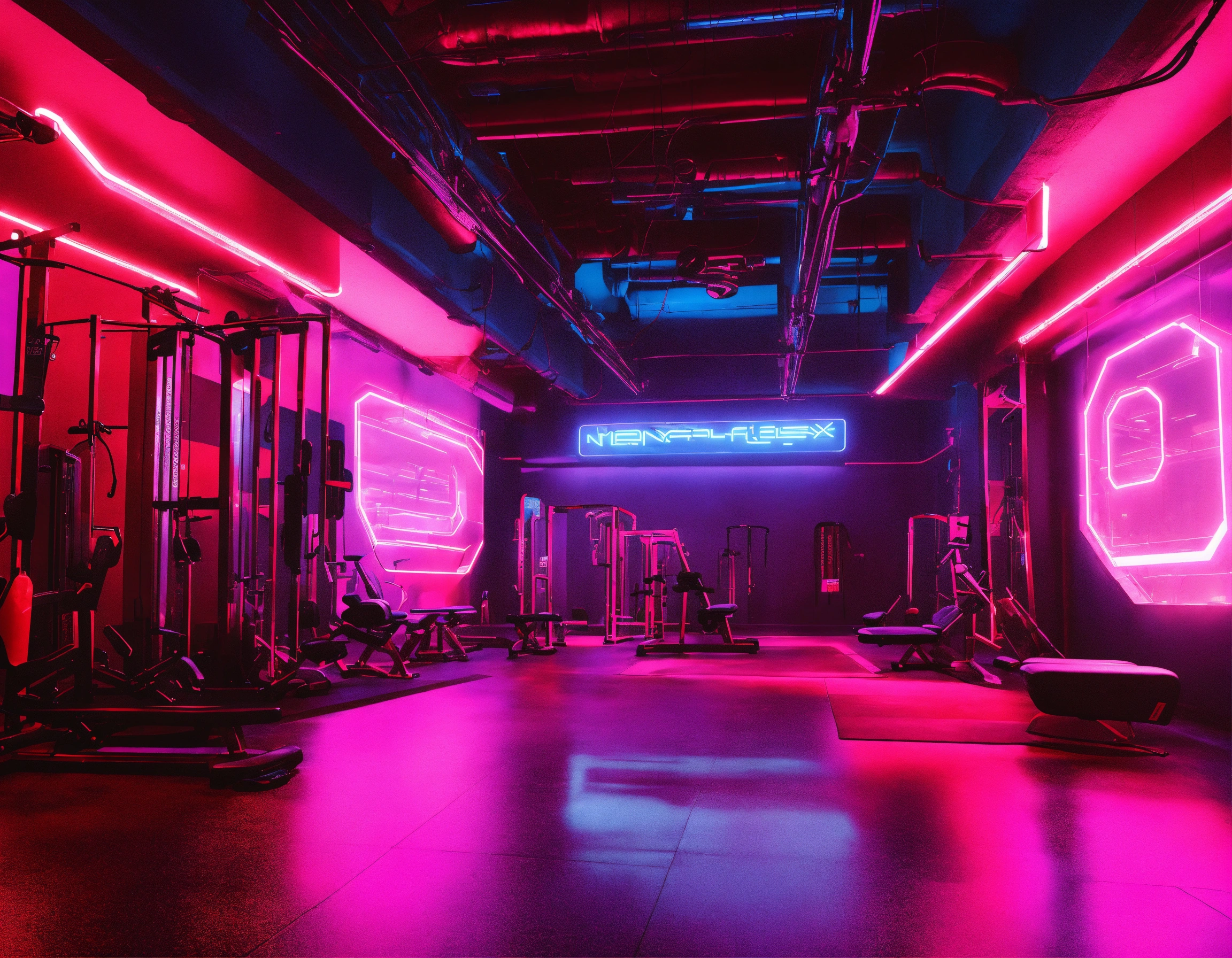 Lexica - Introducing the "NeonFlex Gym," a cutting-edge fitness ...