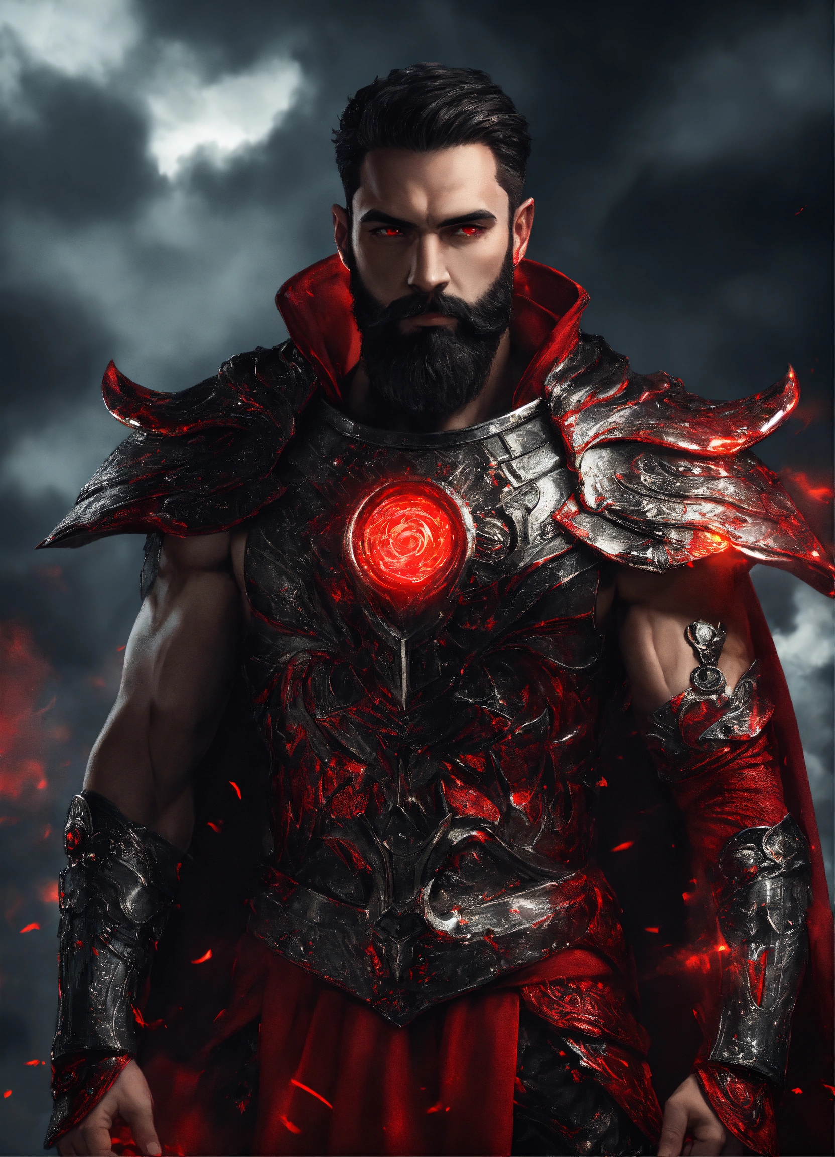 Lexica - Well groomed bearded man, a strong handsome white god demon ...