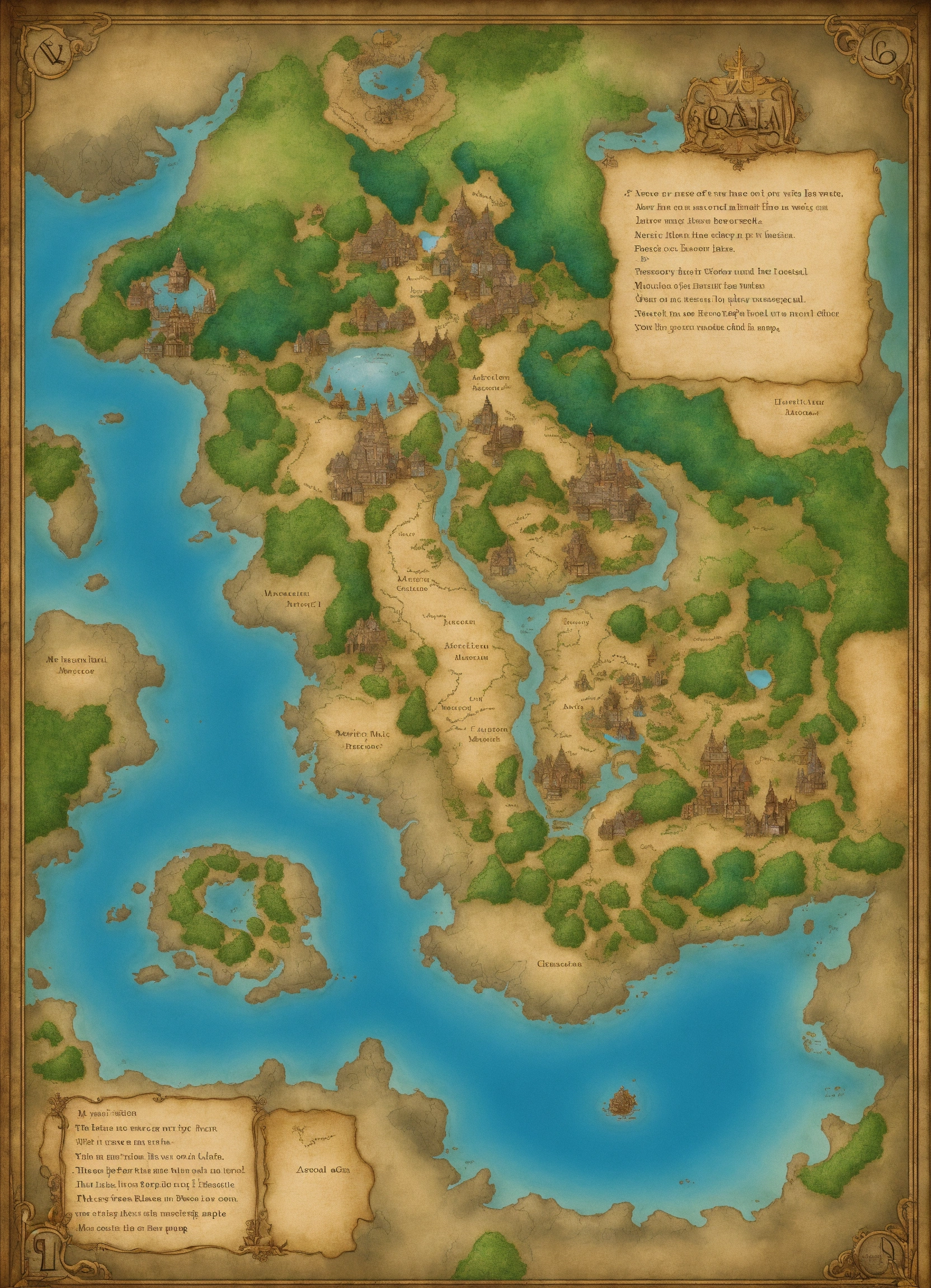 Lexica - Blank fantasy Mystical Magical realm map