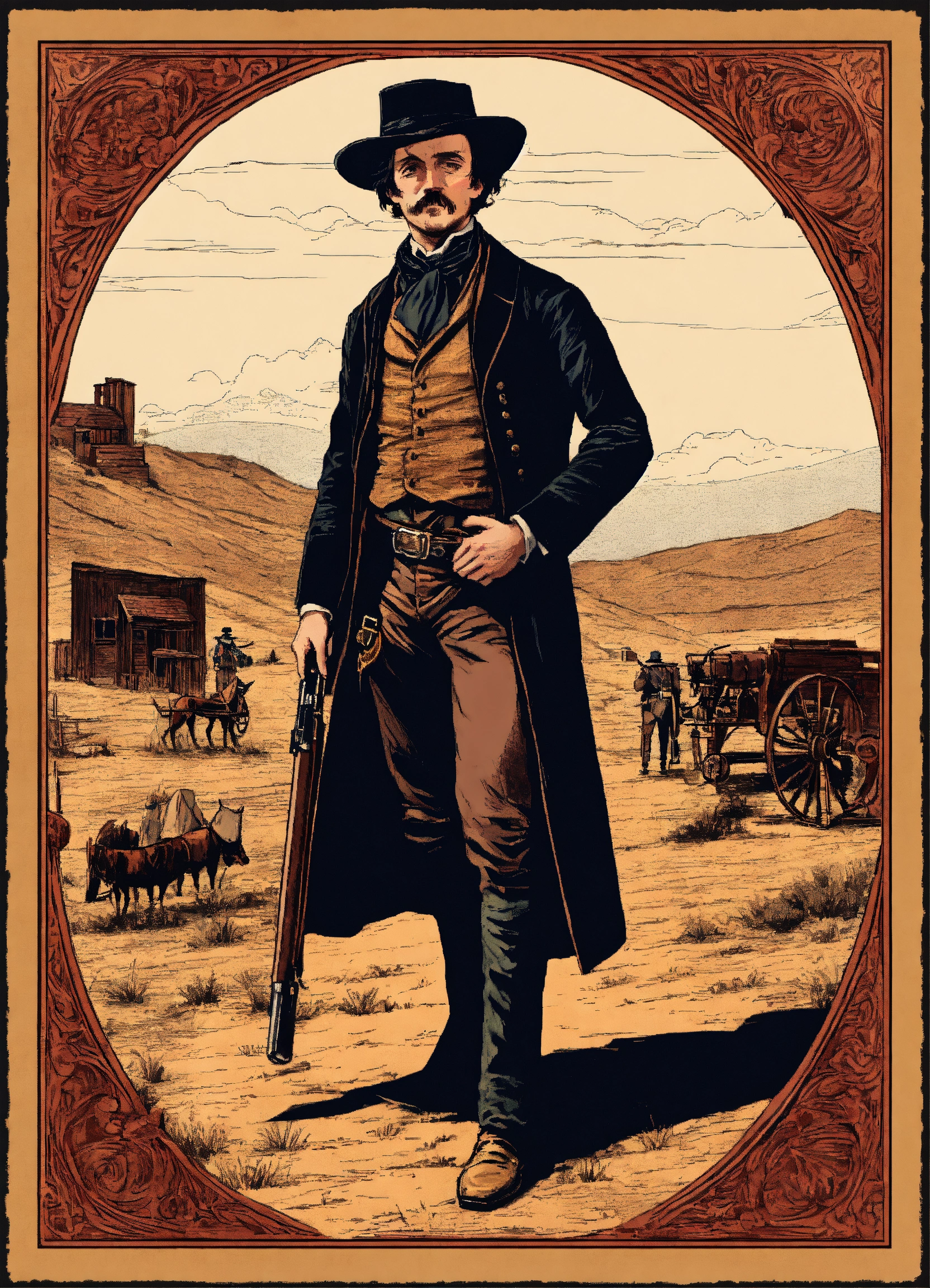 Lexica - Edgar Allan Poe as an outlaw gunfighter in the Old West ...