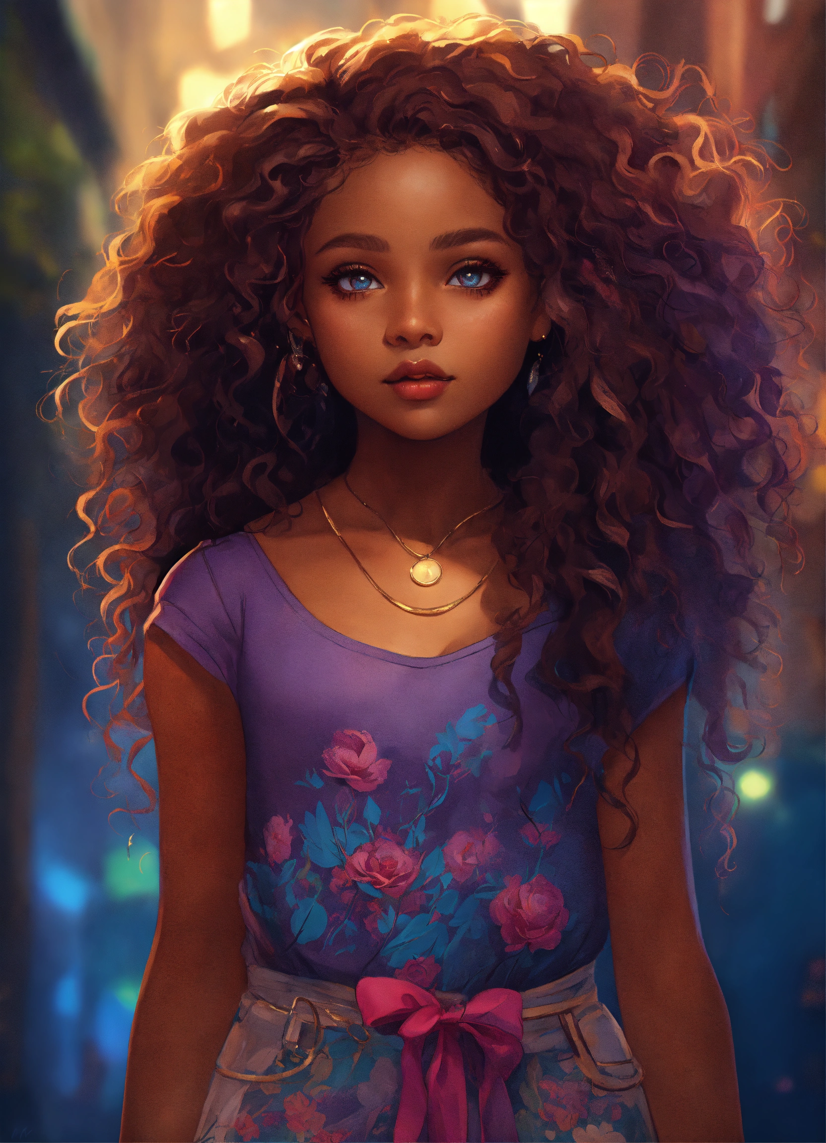 Lexica - Little girl stunning beautiful melanin , eyes, fashion, long ...
