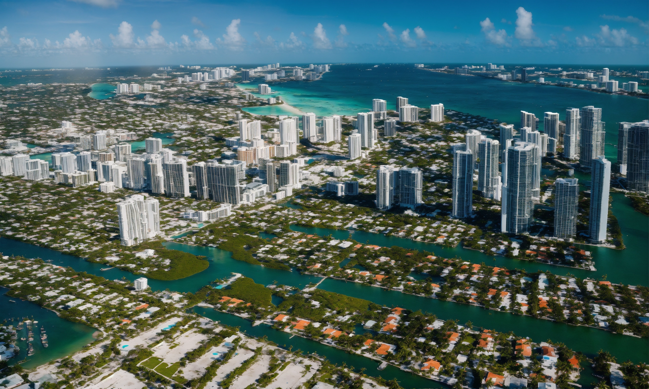 Lexica - Aerial view of Miami underwater