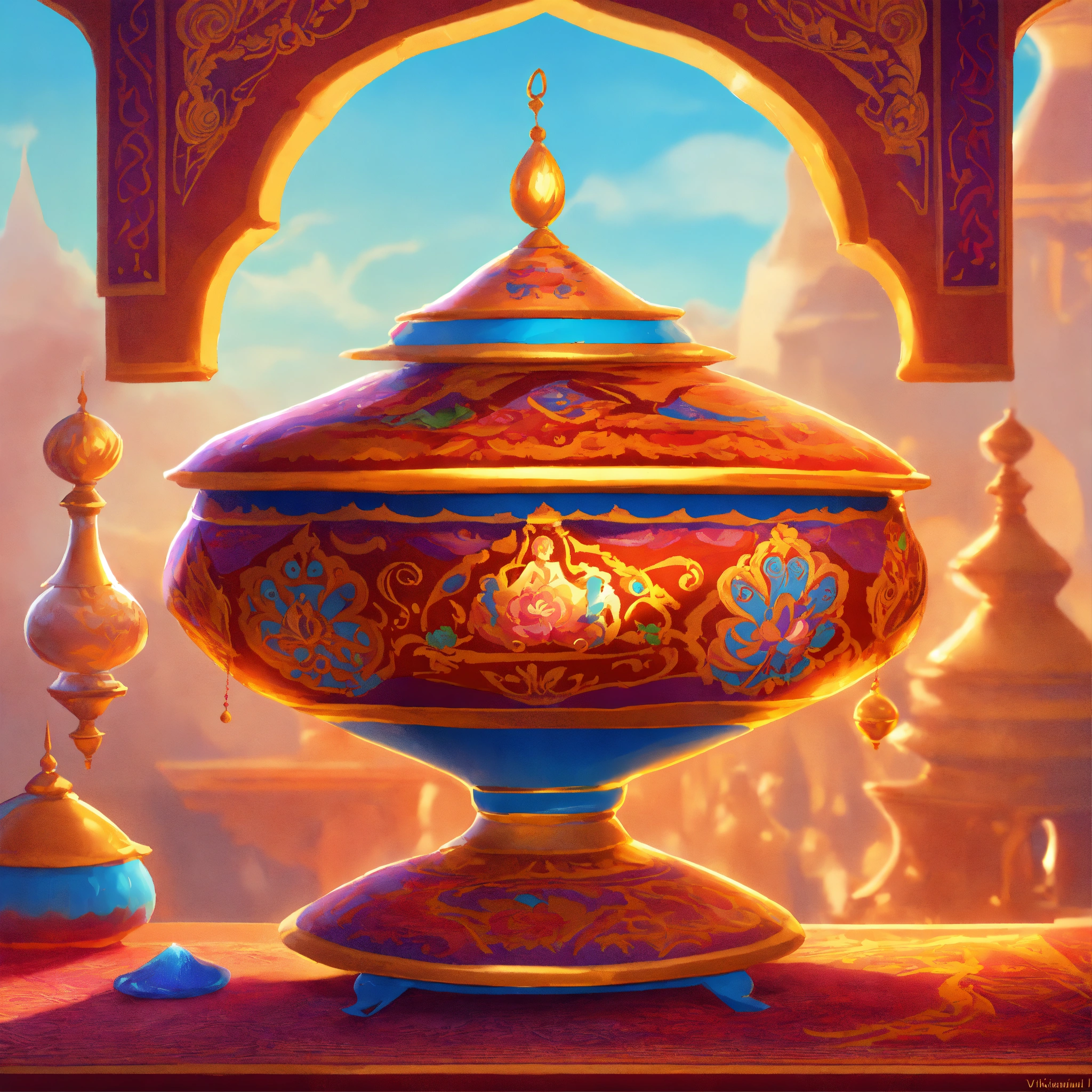 Lexica - Flying carpet, isolate object, from the movie Aladdin and the ...