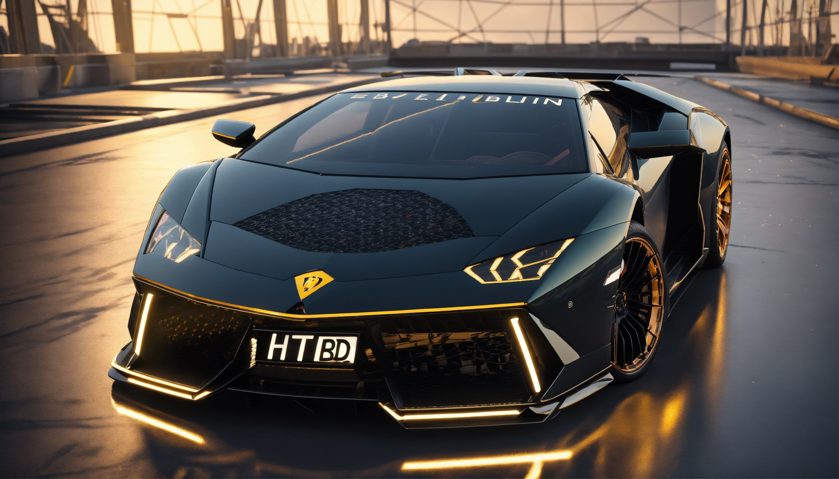 Lexica - A black sports car with bitcoin written on the front ...