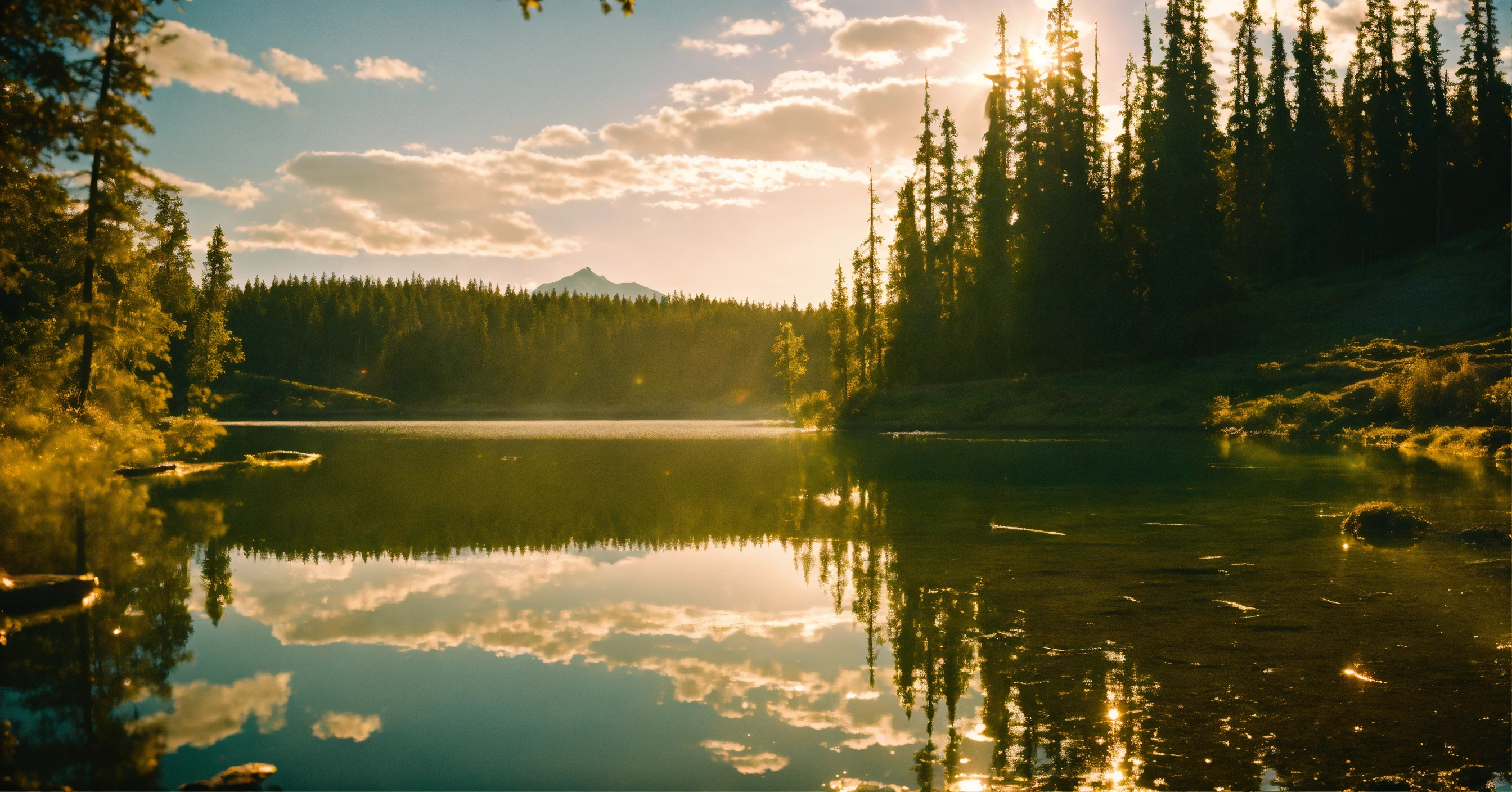 Lexica - Crystal clear lake, pixar style, intricate detail, film grain ...