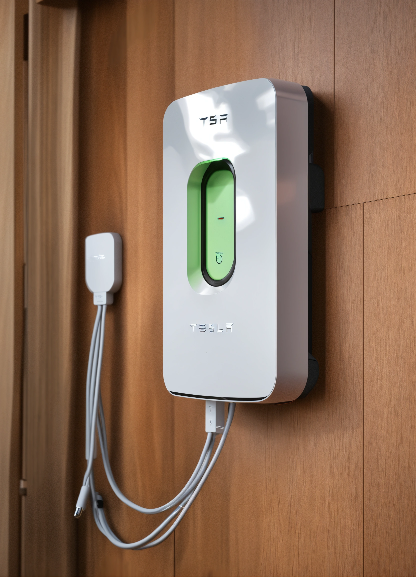 Lexica - Tesla portable home wall mounted EV charger, futuristic, 3D ...