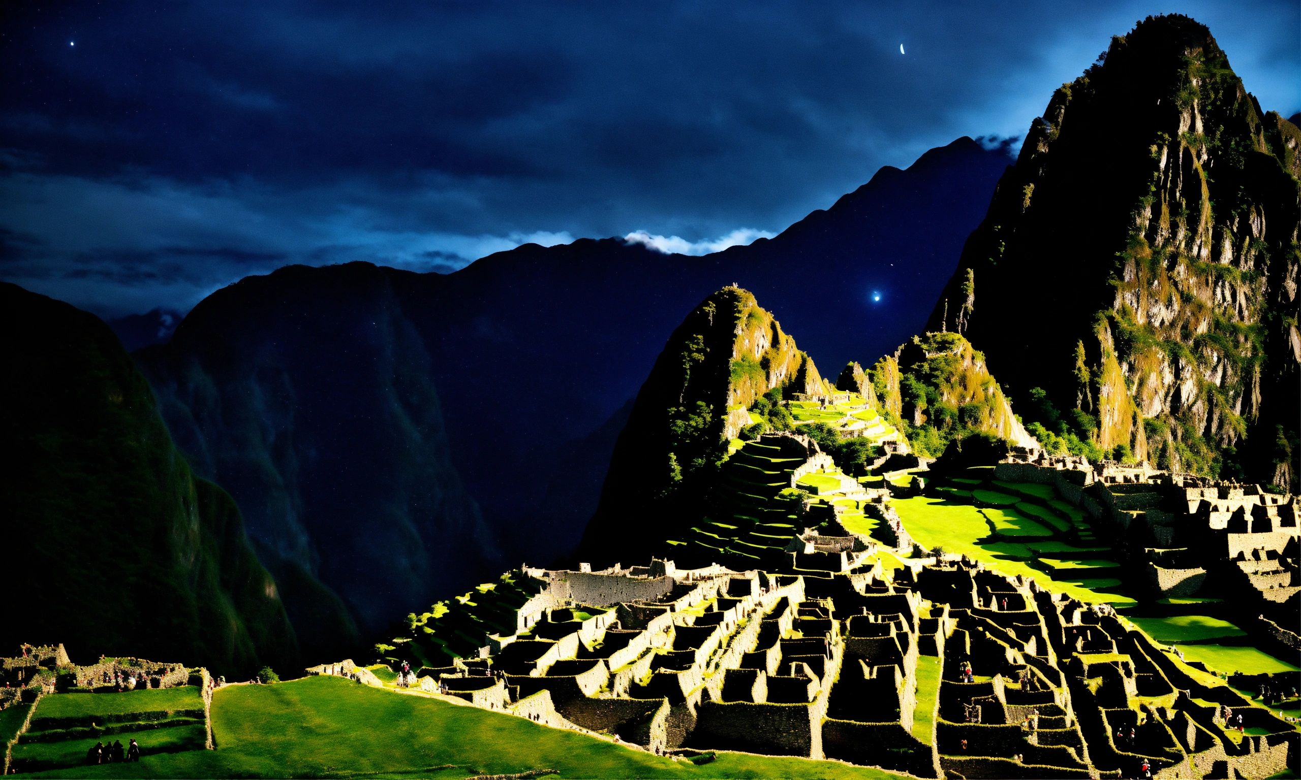 Lexica - Machu Picchu girl, night, terrifying, supernatural