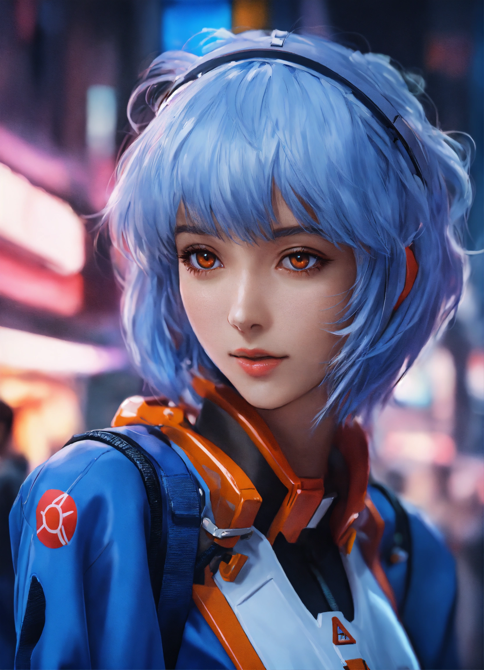 Lexica - Portrait of Rei Ayanami from Neon Genesis Evangelion, detailed ...