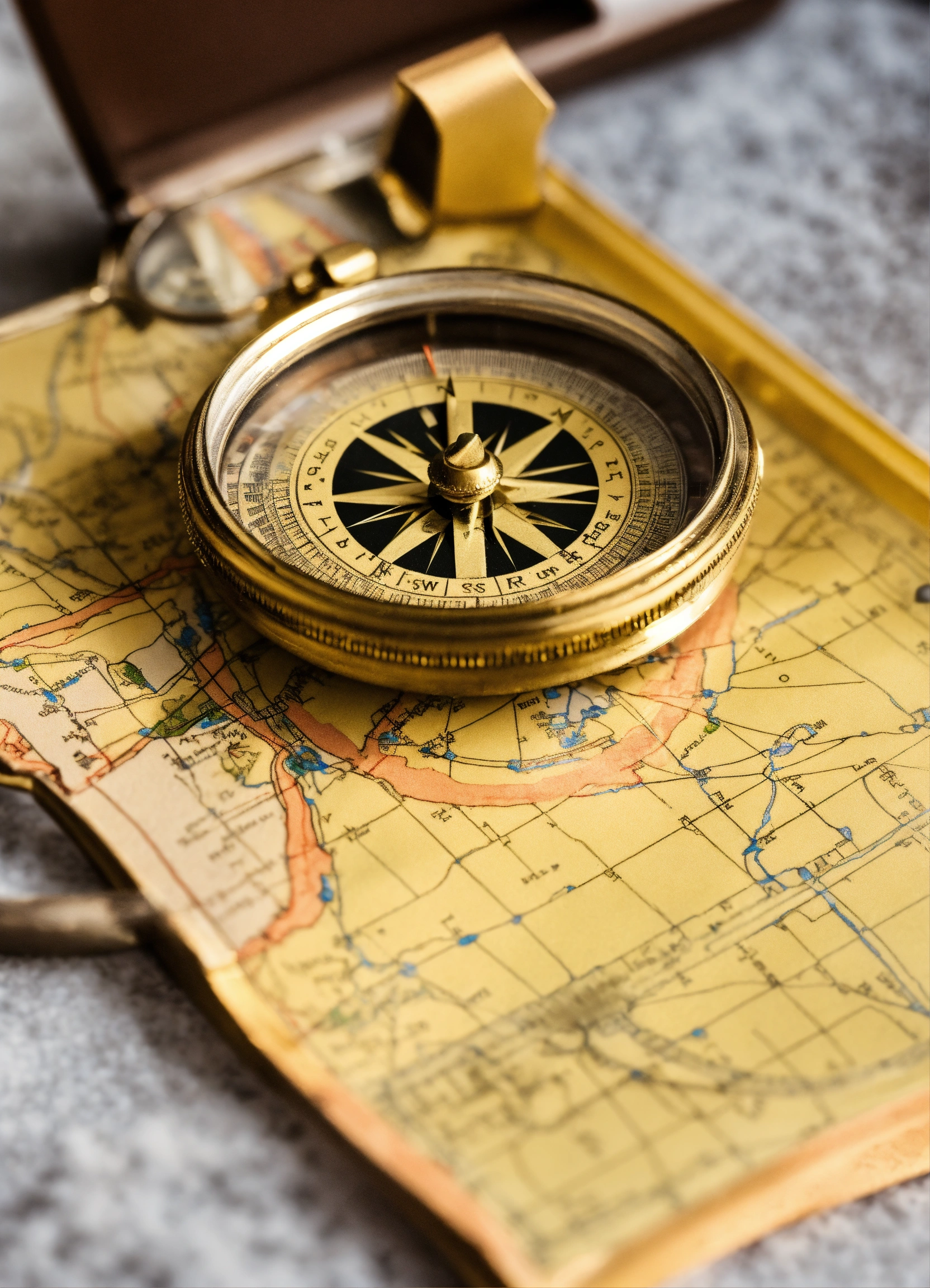 Lexica - Opened compass on a sheet of paper.