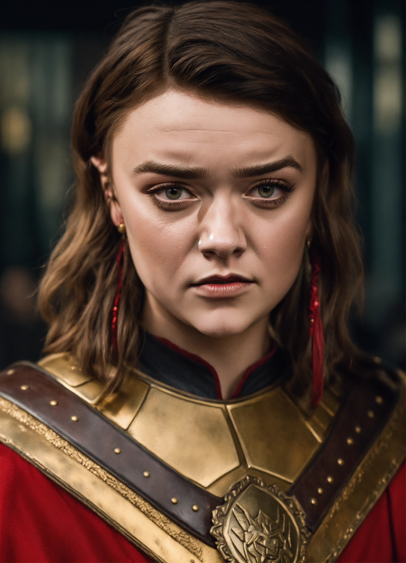 Lexica - Photo quality portrait of Maisie Williams Norse Valkyrie with ...