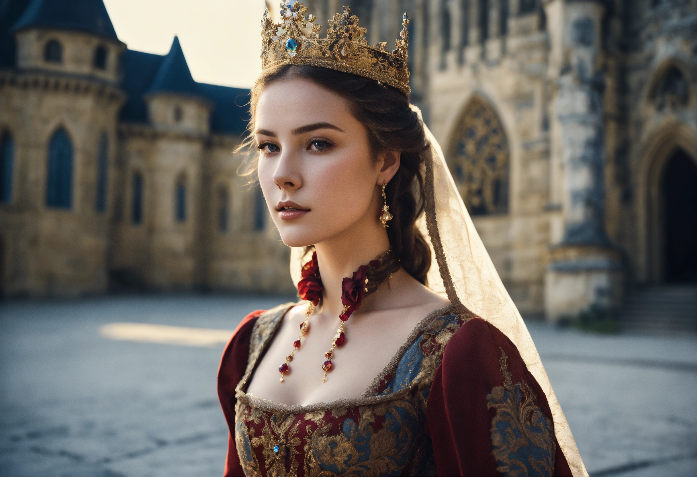 Lexica - Fine art portrait photography, medieval setting, full body ...