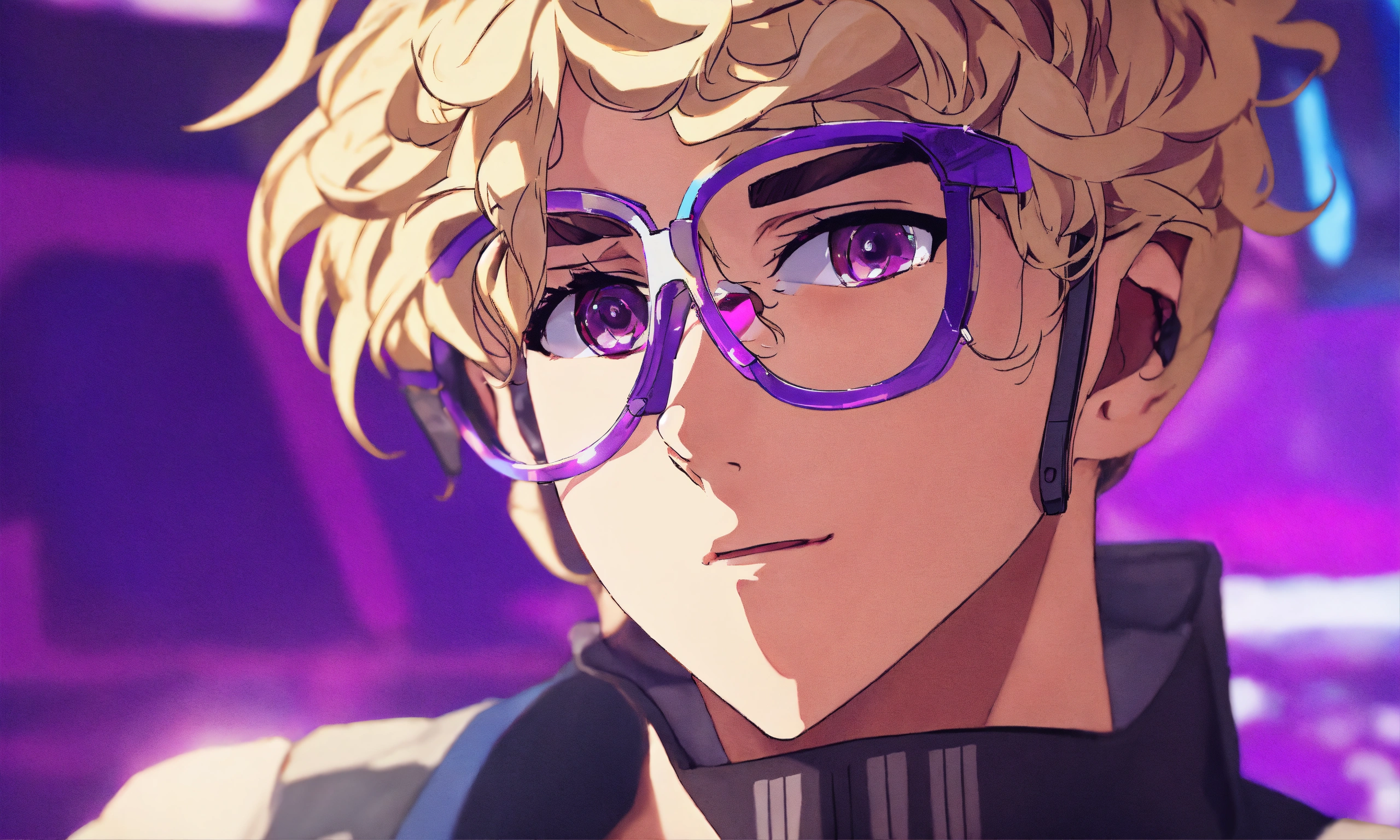 Lexica - A male gaming streamer, blonde hair, clean shaved, short wavy ...