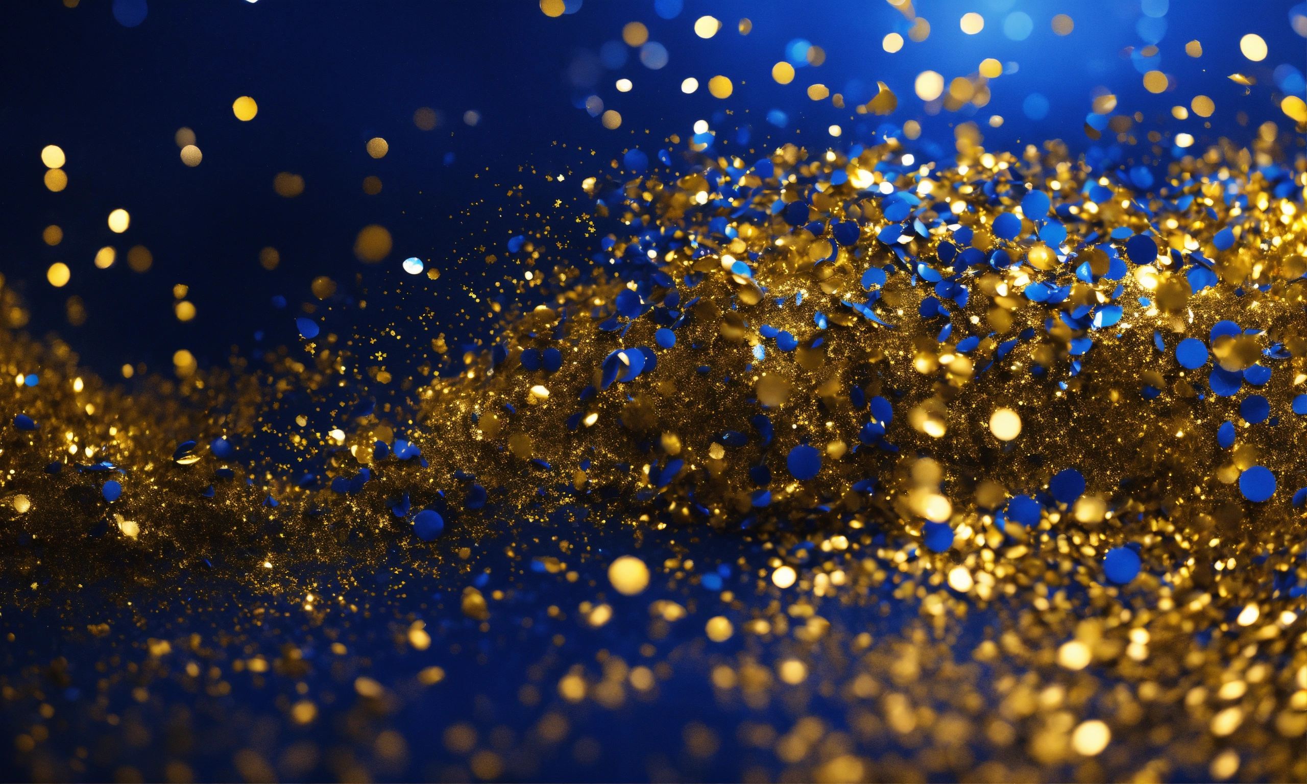 Lexica - Blue and gold flying glitter artfully blend, hi-res image ...