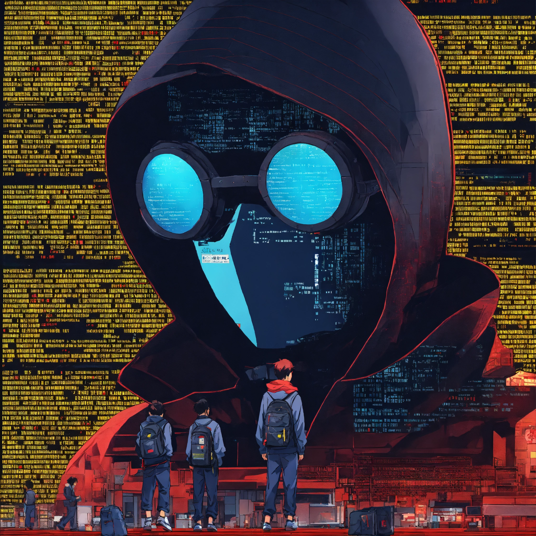 Lexica - Code, hacker, Japan, manga style, no people